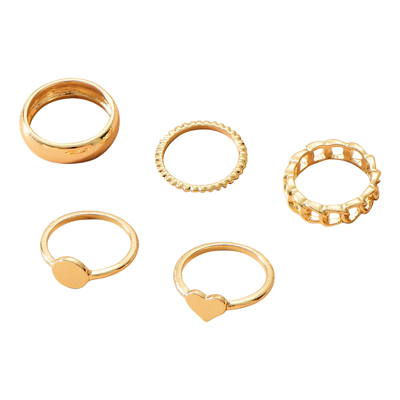 TWCTUWEN 2 Pieces Of Silver Single-turn Spiral-turn Rotating Rings Anti ...