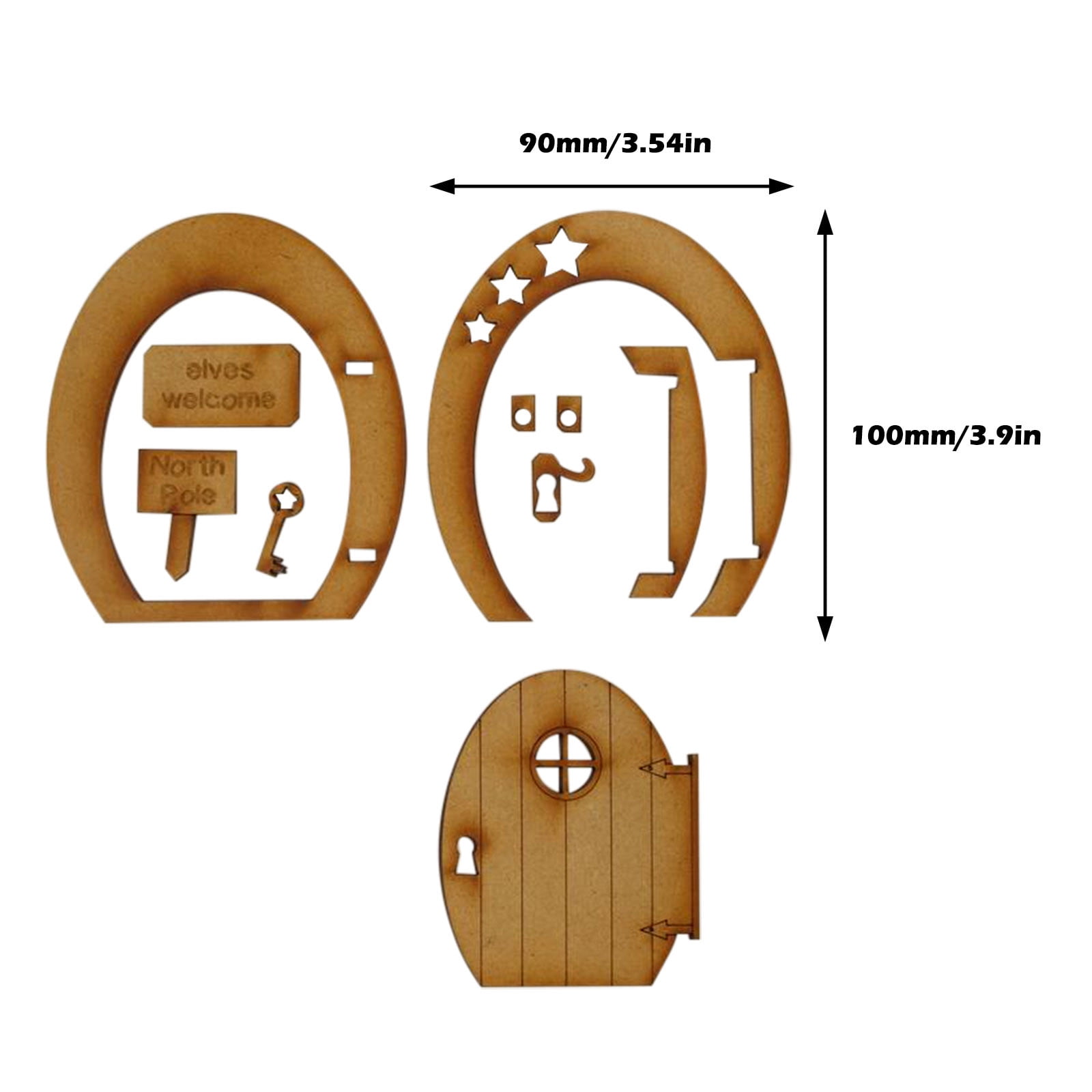TWCTUWEN 2024 Ornament Wooden Door Narnia Door. Three-dimensional ...