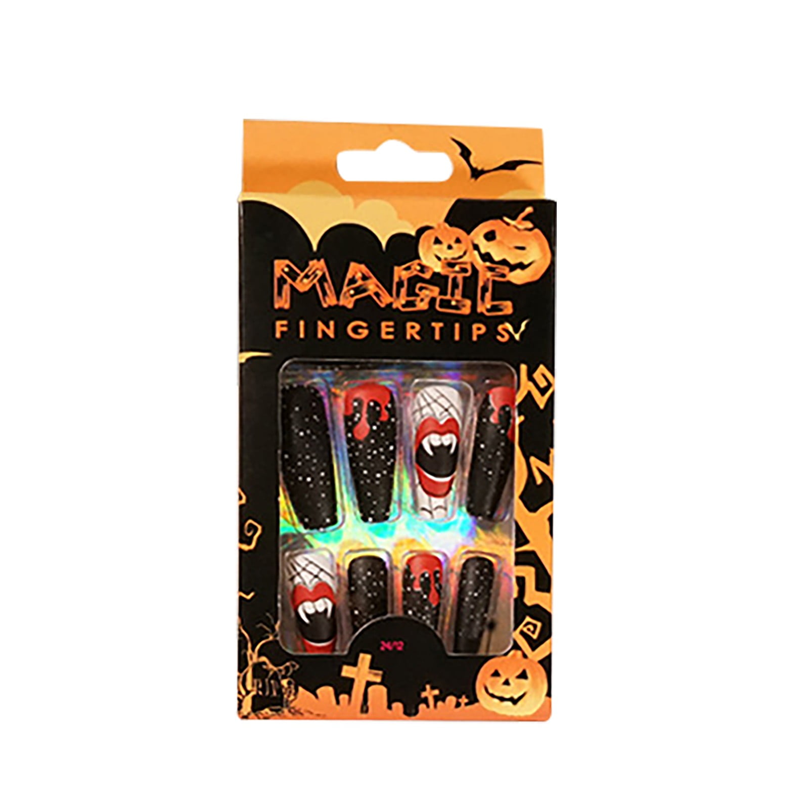 TWCTUWEN False Nails 24pcs Gothic Nails With Glue 1ml Forms 500 Clear ... TWCTUWEN False Nails 24pcs Gothic Nails With Glue 1ml Forms 500 Clear ...
