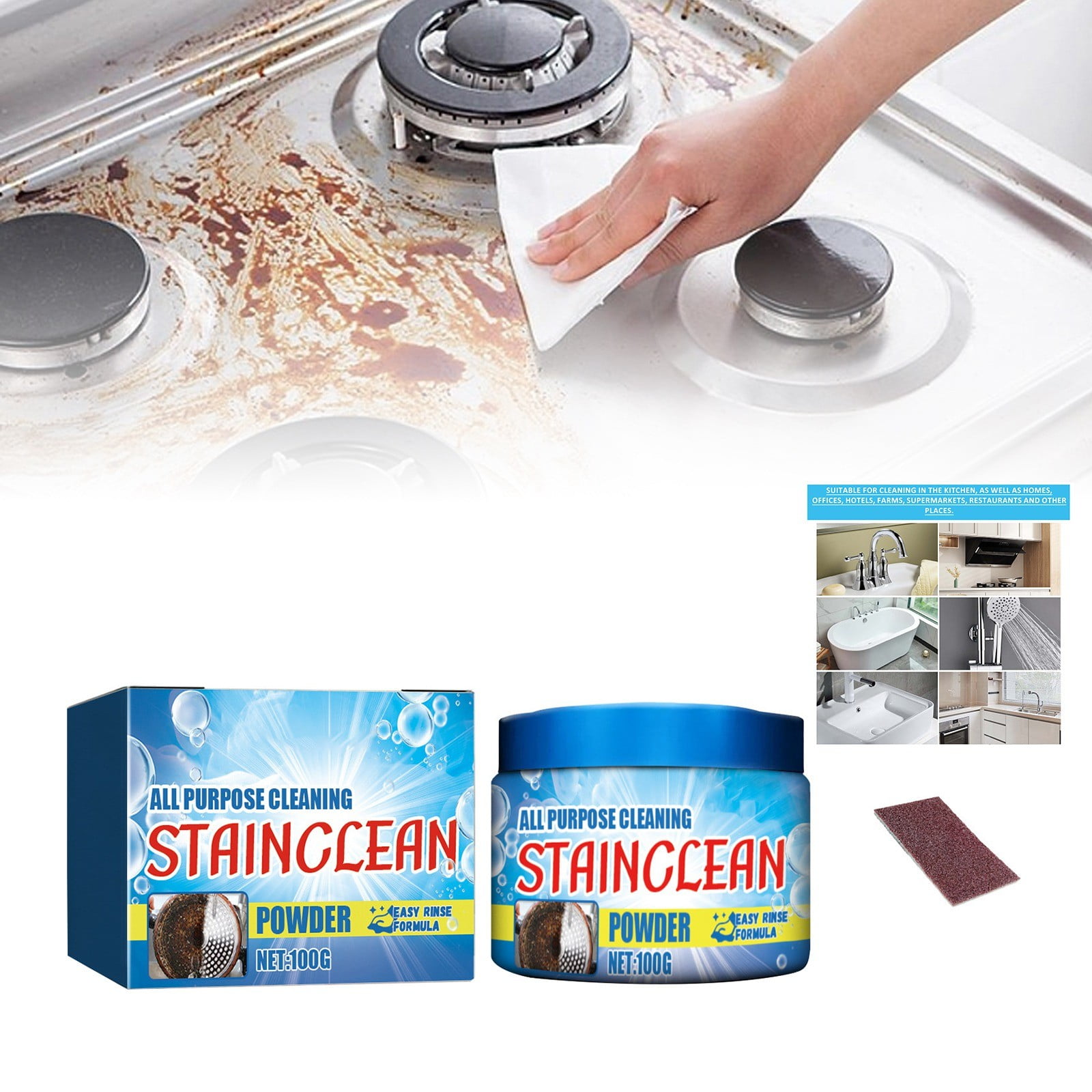 TWCTUWEN Kitchen Cleaning Powder Stove Range Hood Tile Heavy Grease ... TWCTUWEN Kitchen Cleaning Powder Stove Range Hood Tile Heavy Grease ...
