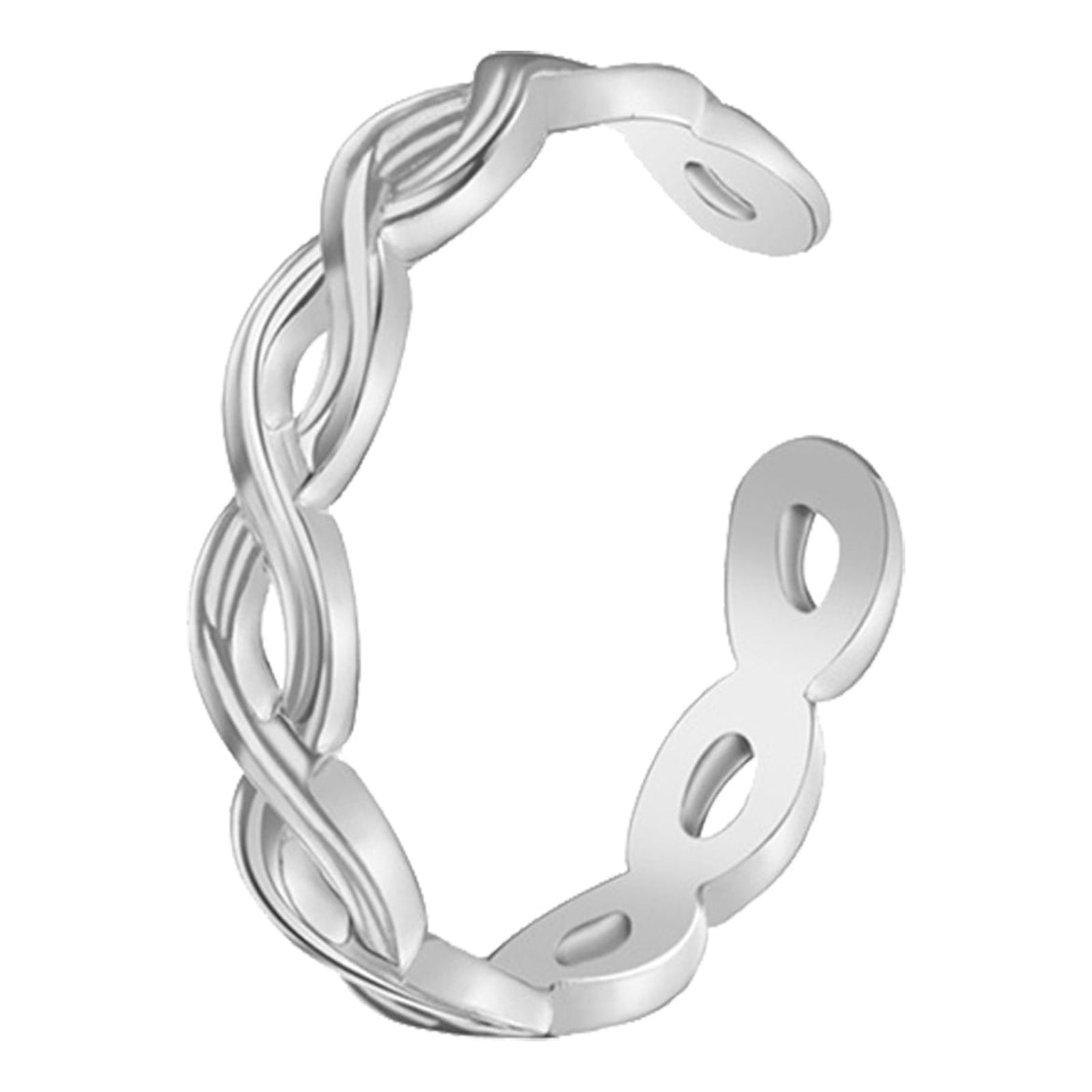 TWCTUWEN New Cool Rings Memory Of You Love Dandle Twist Open Stainless ...