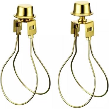 Creative Hobbies 2 Pack - Gold Lamp Shade Attachment Adapter with ...