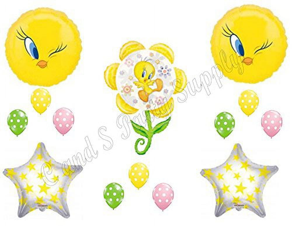 TWEETY BIRD FLOWER WINKING Happy Birthday Party Balloons Decoration ...