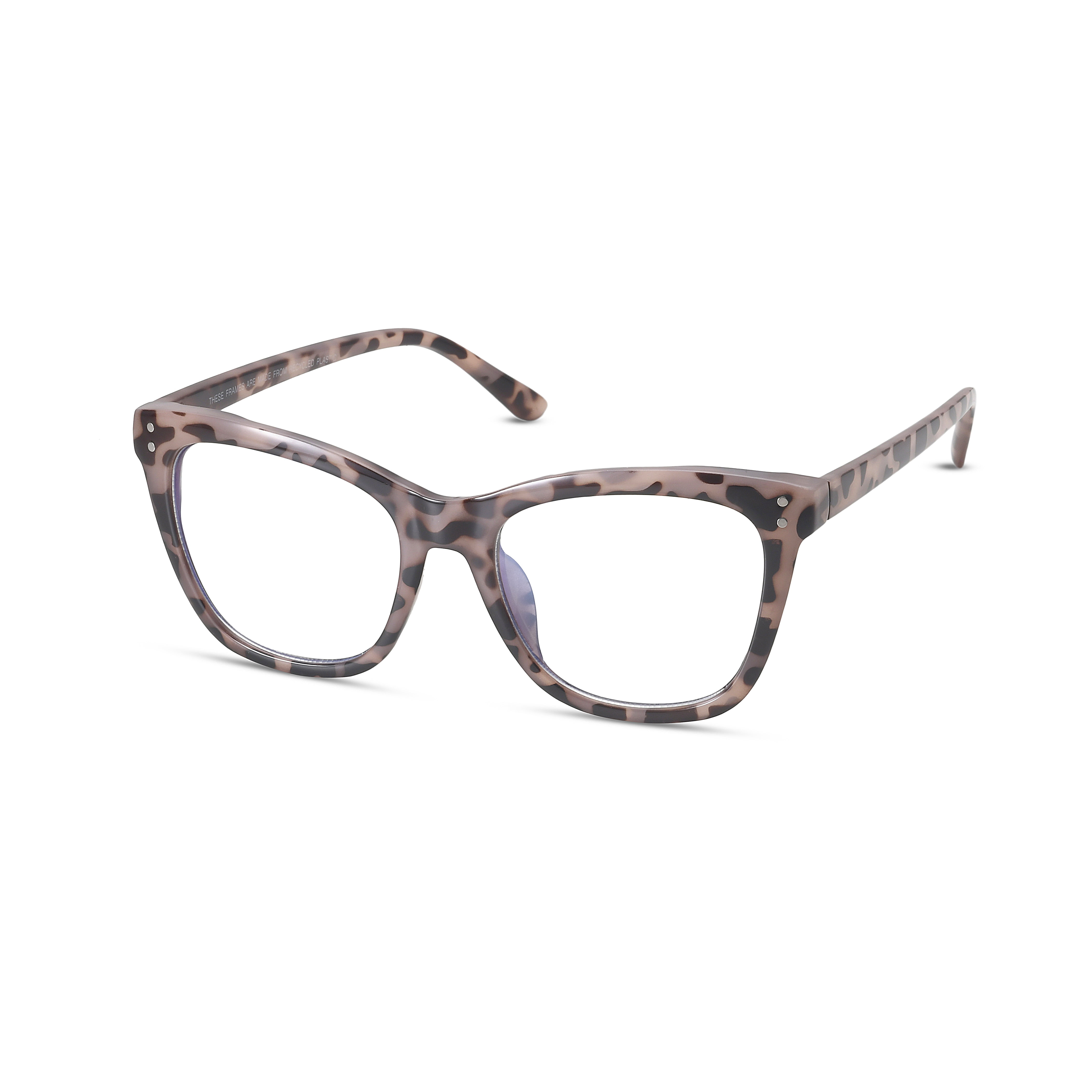 TWELVE Eyewear Unisex Frames Blue Light Blocking Lens Milky Tortoise ...