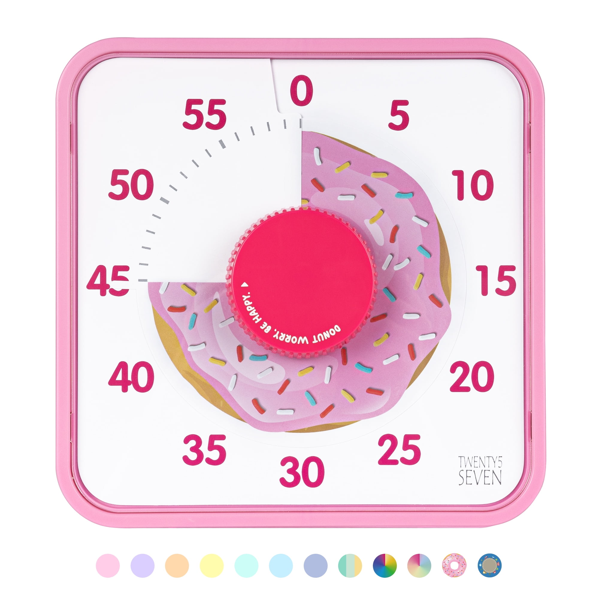 TWENTY5 SEVEN Countdown Timer 7.5 inch, 60 Minute 1 Hour Visual Timer ...