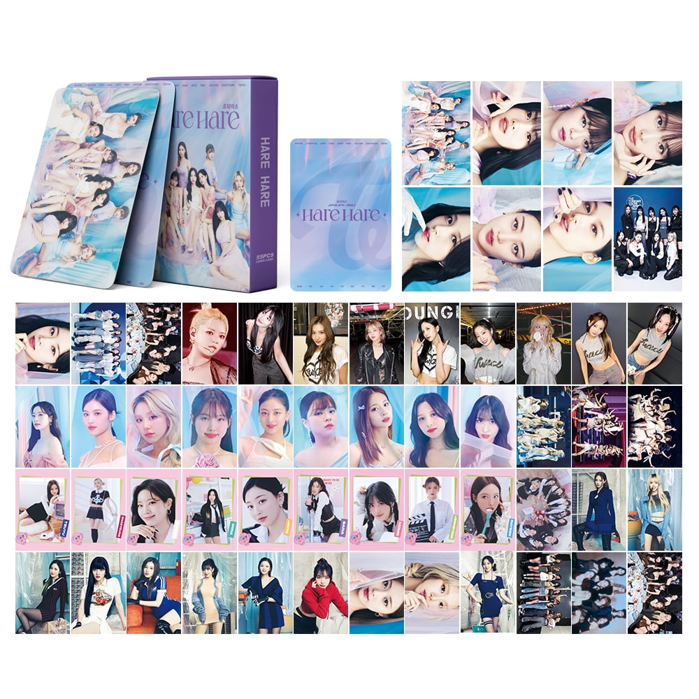 TWICE LOMO Cards 55Pcs HARE HARE JAPAN Album Cards TWICE Photo cards for Fans MINI Poster TWICE ...