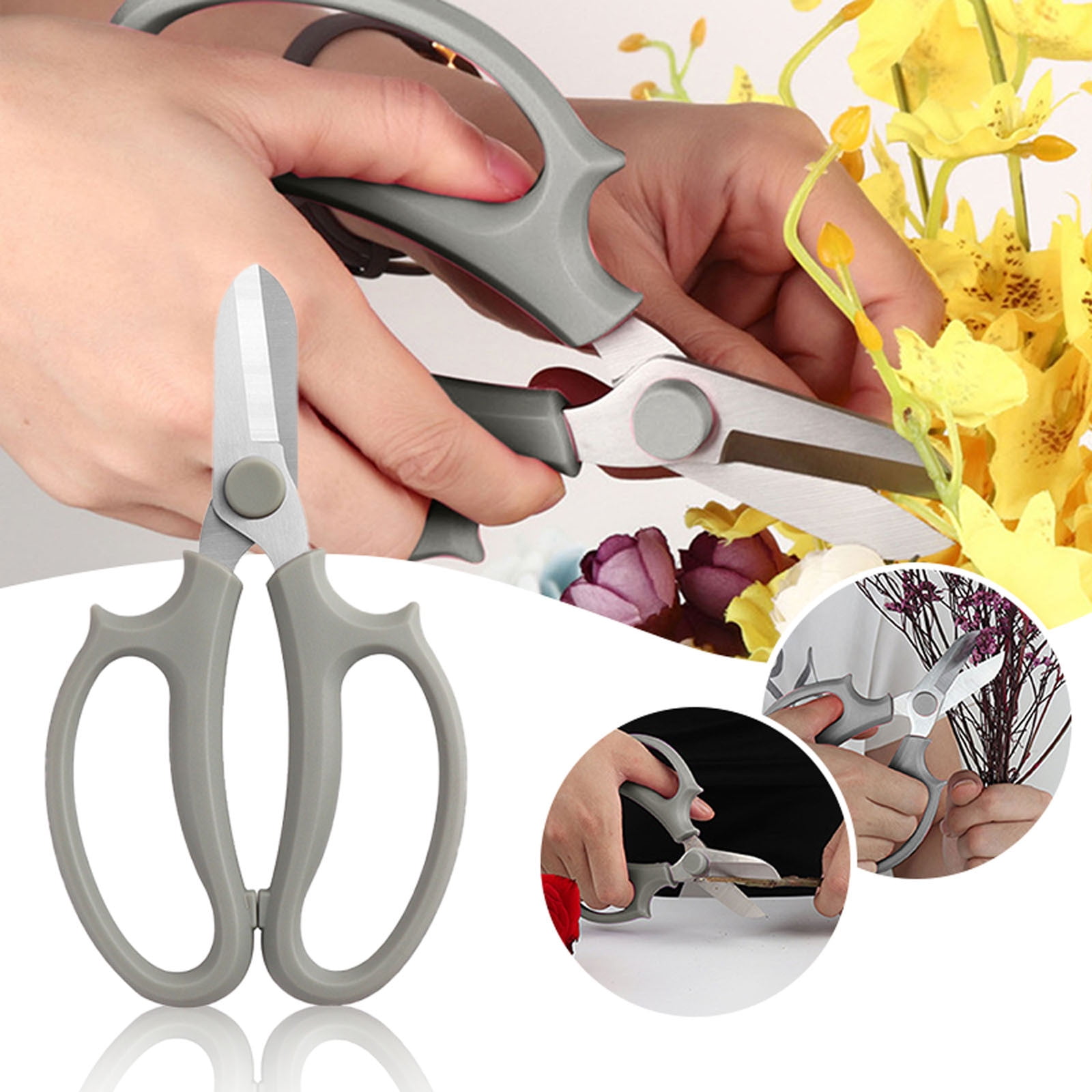 Pengzhipp Trim Tools Flower Scissors Thickened Stainless Steel Flower ...