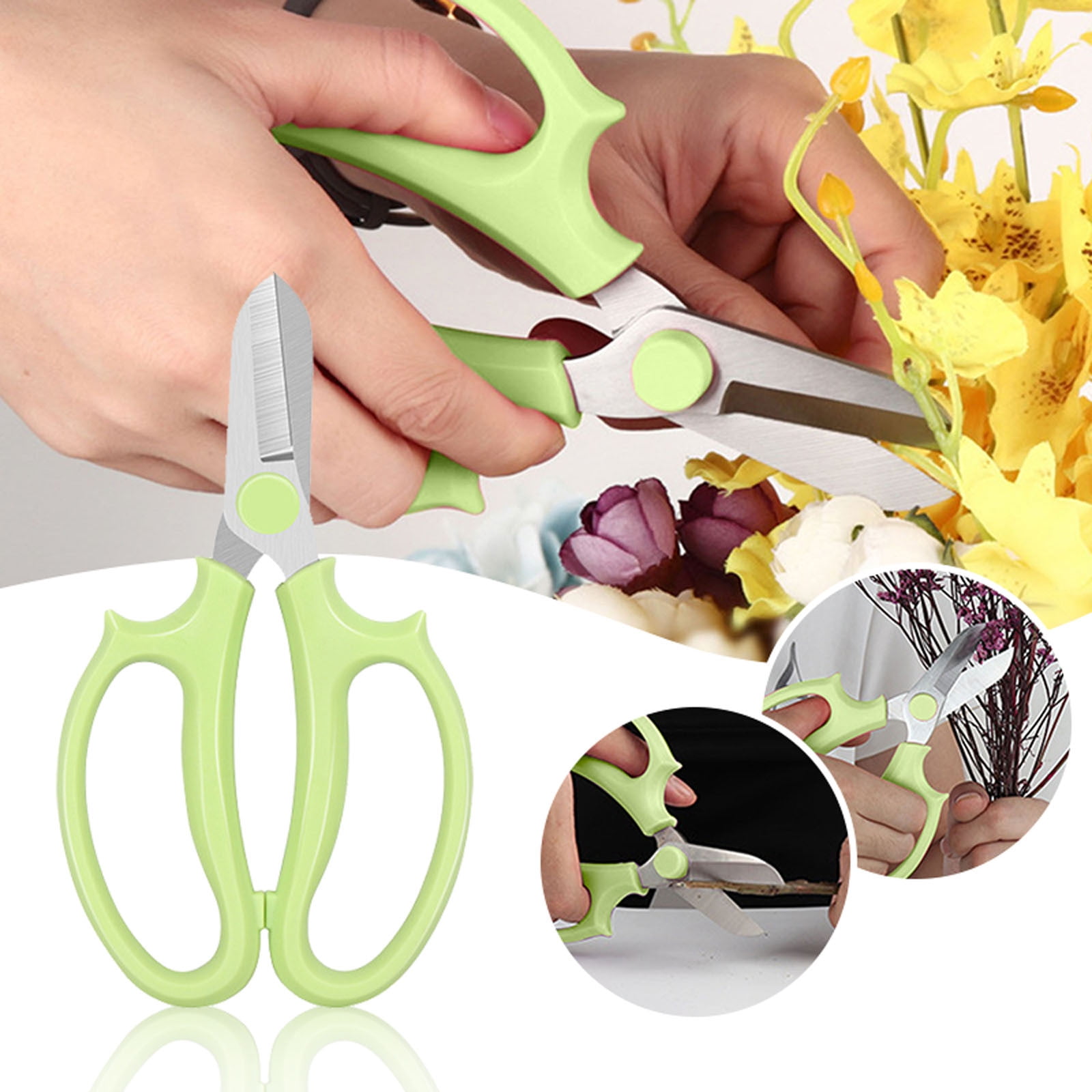 TWIFER Garden Flower Scissors Thickened Stainless Steel Flower Scissors ...