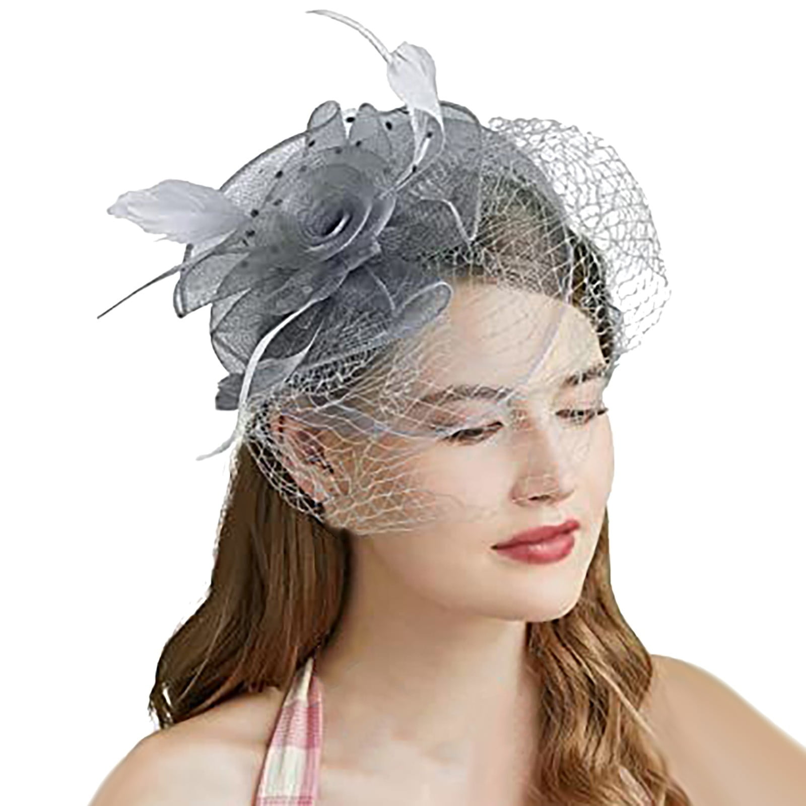 TWIFER Hats For Women Fascinators Womens Pillbox Flower Hat For Tea ...