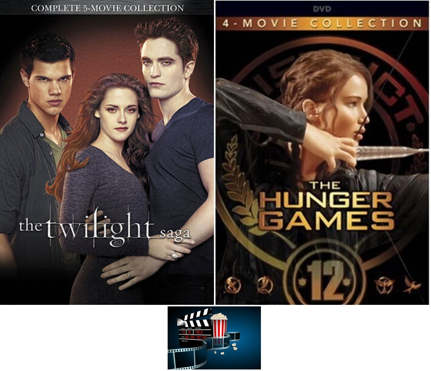 TWILIGHT 5 DVD Collection & THE HUNGER GAMES 4 DVD Collection 9 DVD Set ...