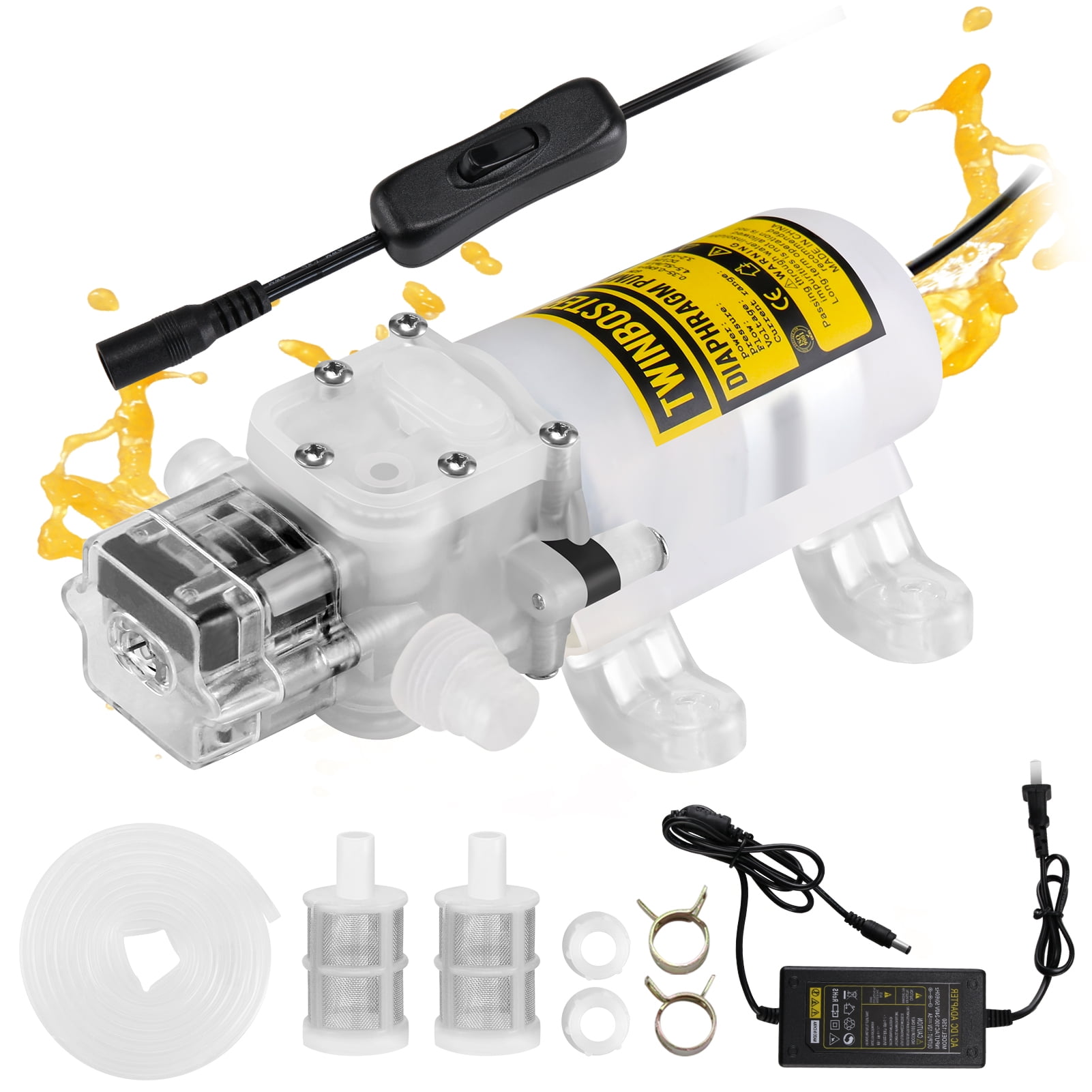 TWINBOSTER Household Electric Wine Transfer Pump 100-230V Speed ...