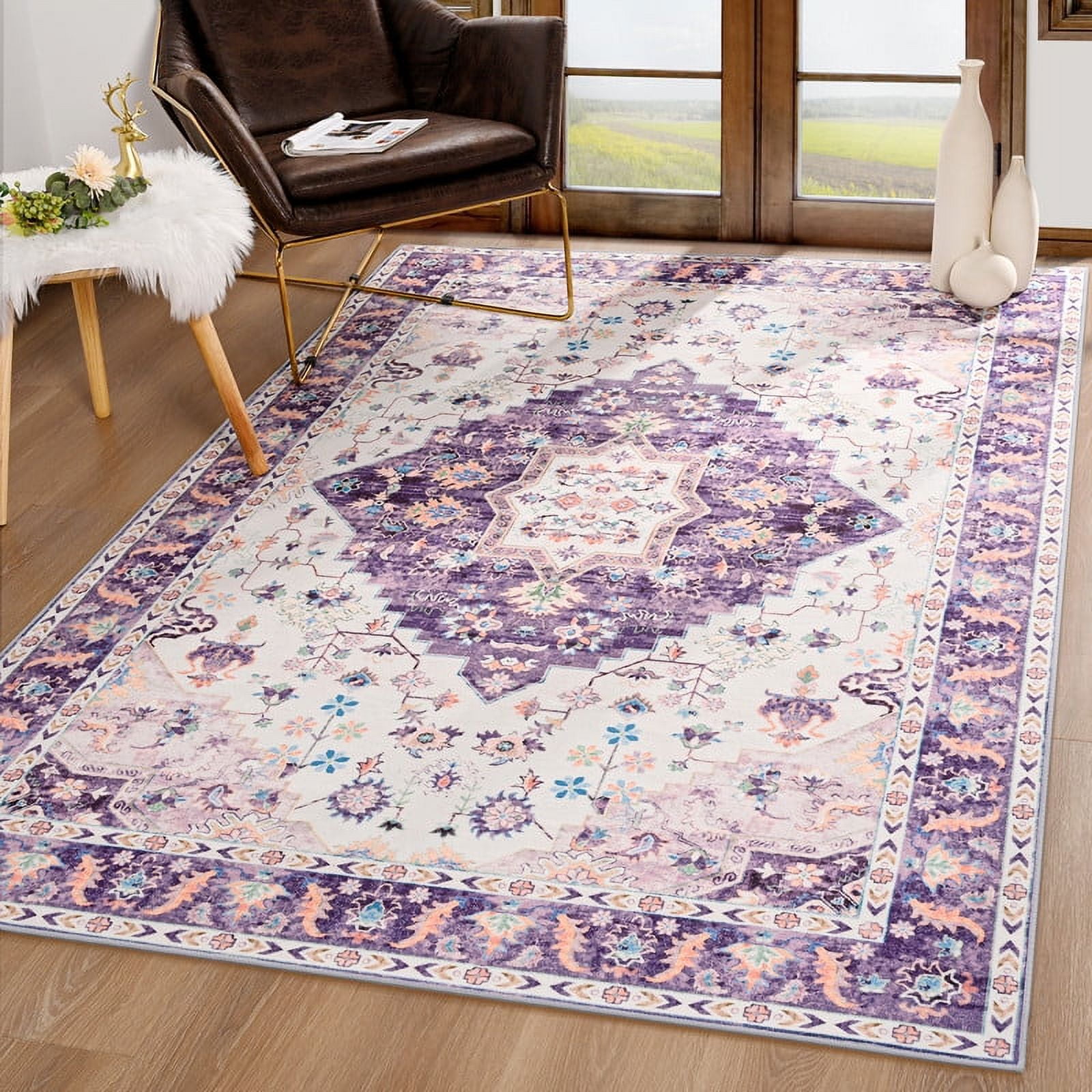 TWINNIS Area Rug for Living Room Persian Boho Carpet 4x6' - Walmart.com