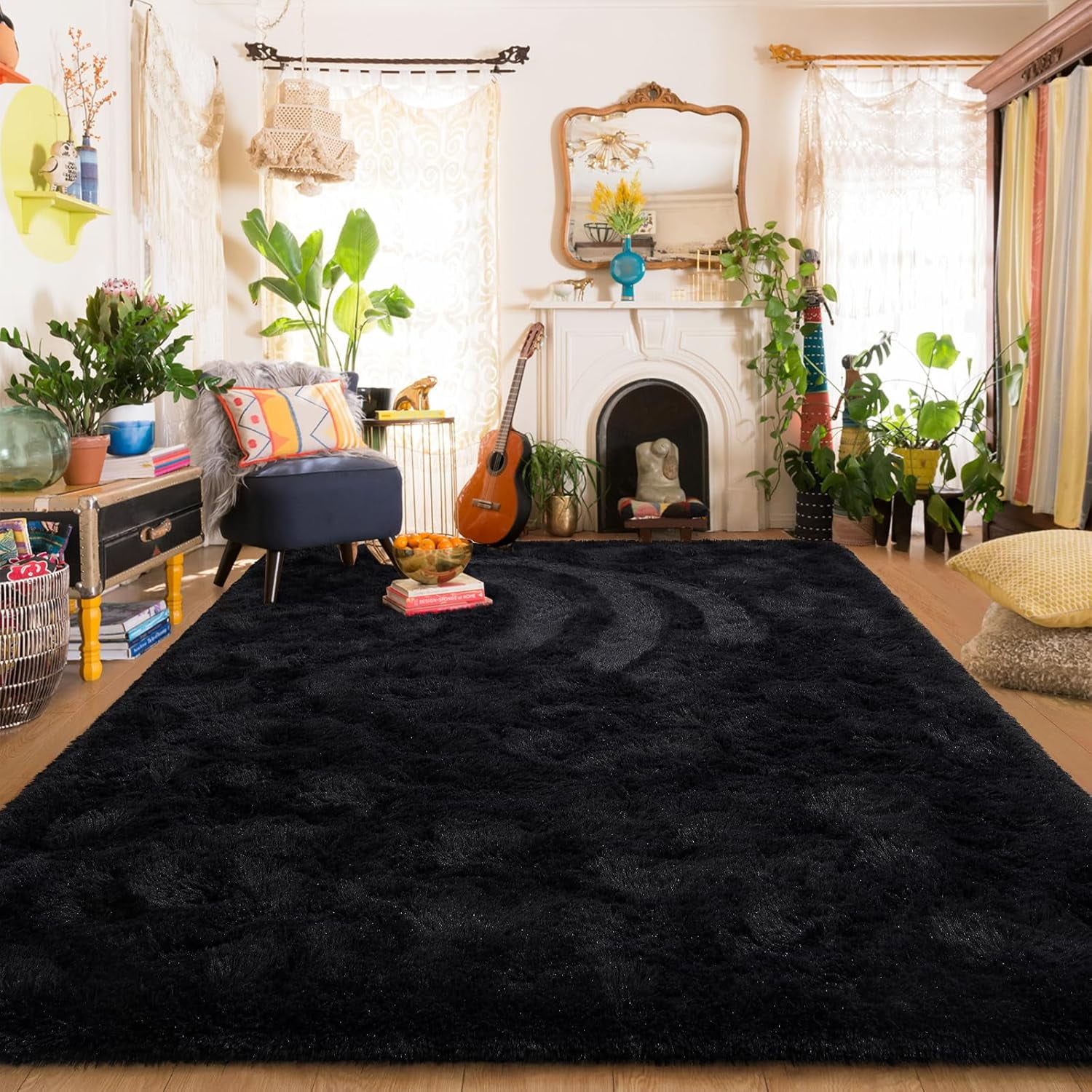 TWINNIS Shag Area Rug,9'x12'Soft Fluffy Area Rugs for Living Room ...