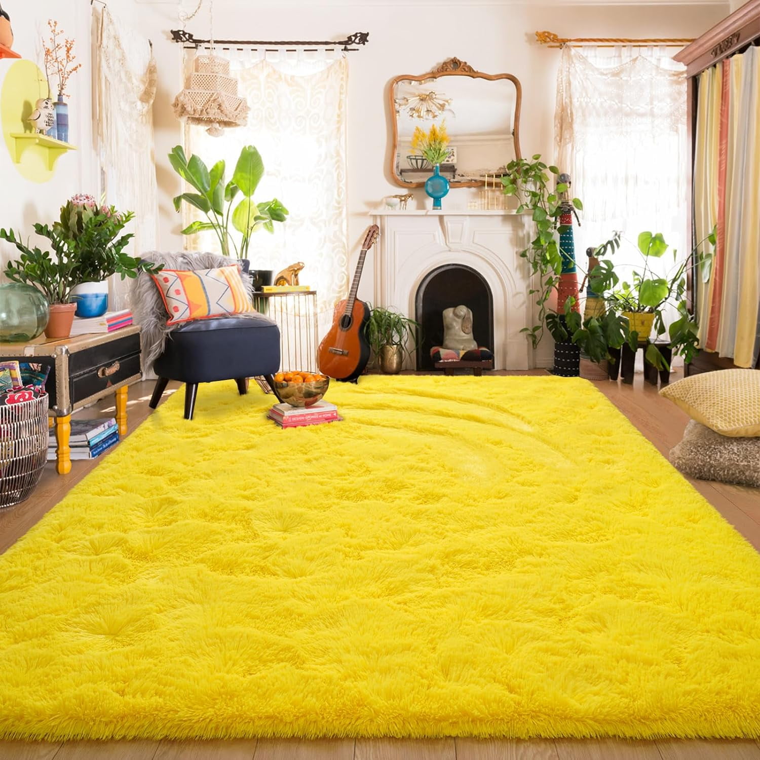 TWINNIS Shag Area Rugs Fuzzy Rugs for Living Room Indoor Carpet Nursery ...
