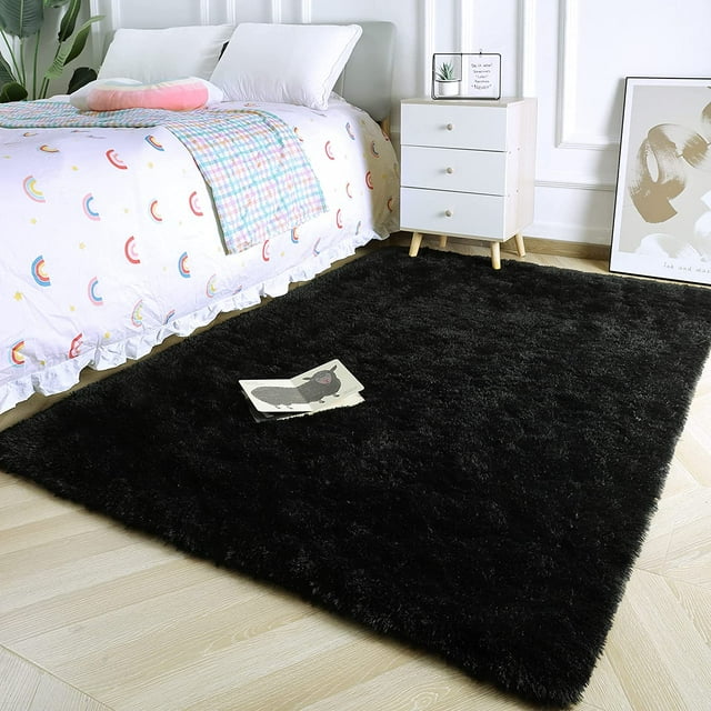 TWINNIS Furry Plush Soft Area Rugs, Shaggy Fuzzy Floor Carpets for ...