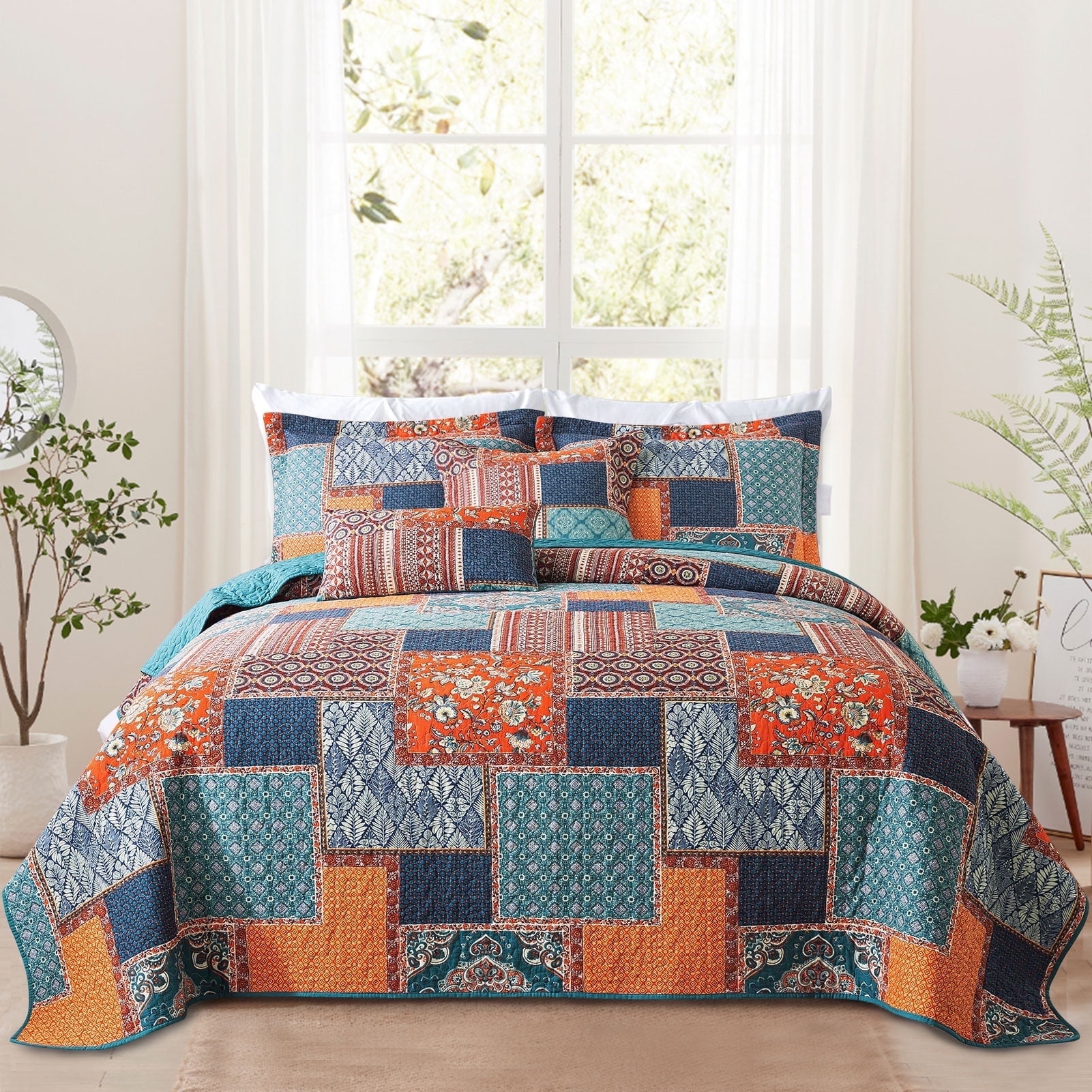 TWINRUN Cotton Quilts Queen Size, Queen Quilt Bedding, Bedspreads (90 * ...