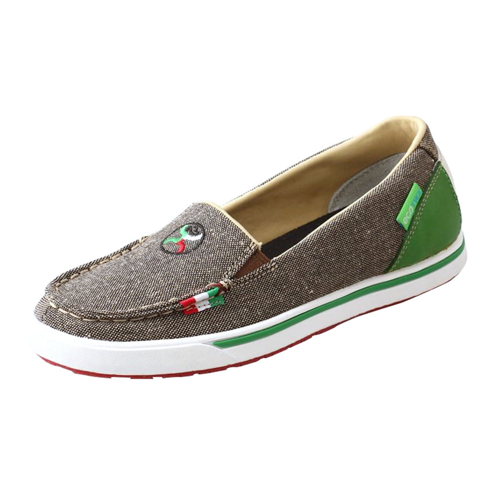 TWISTED X Adult Female Hooey Slip-On Loper Shoes, Color: Eco Dust/Multi ...