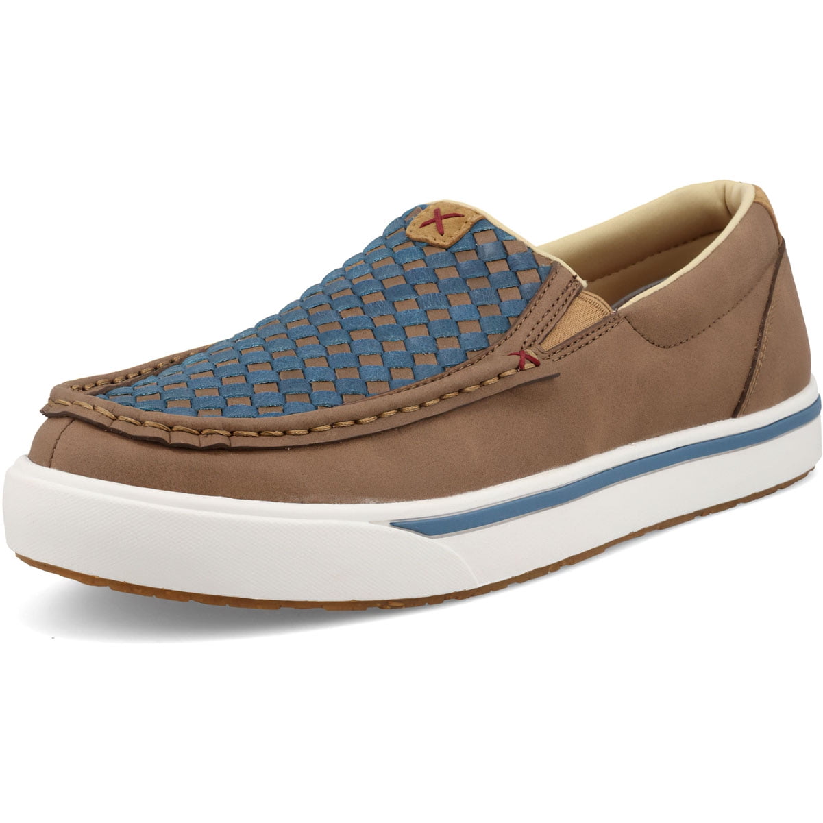 TWISTED X Adult Male Slip-On Kicks Toasted Coconut & Blue Steel Shoes ...