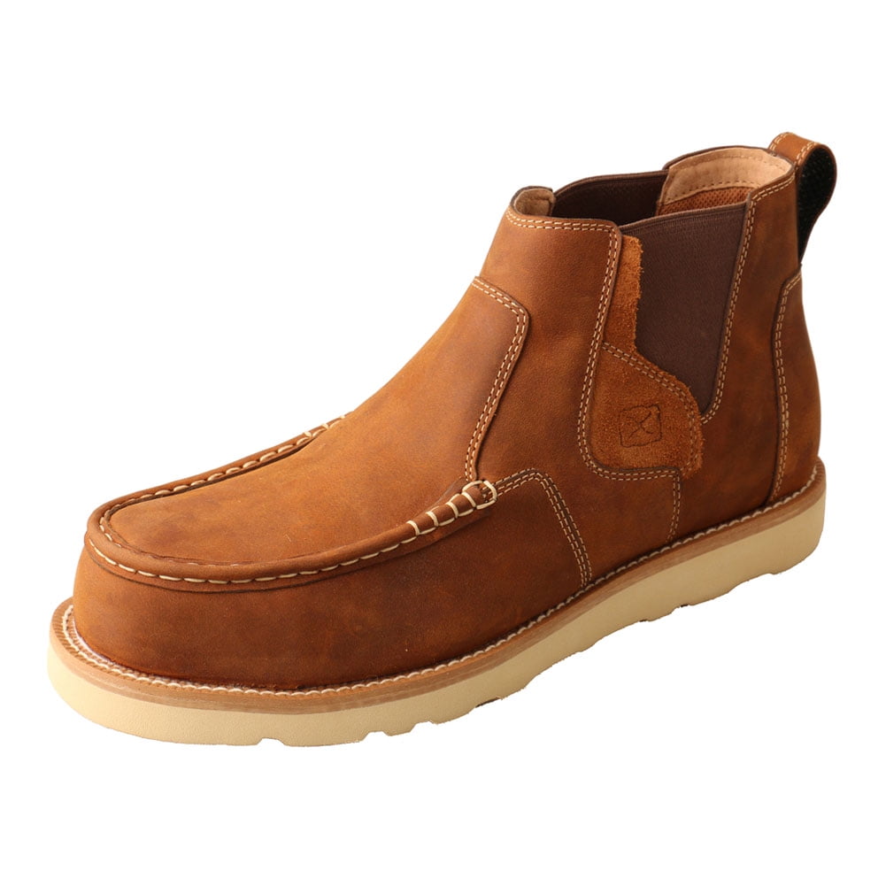 TWISTED X Adult Male 4in Chelsea Wedge Sole Oiled Saddle Work Boots ...