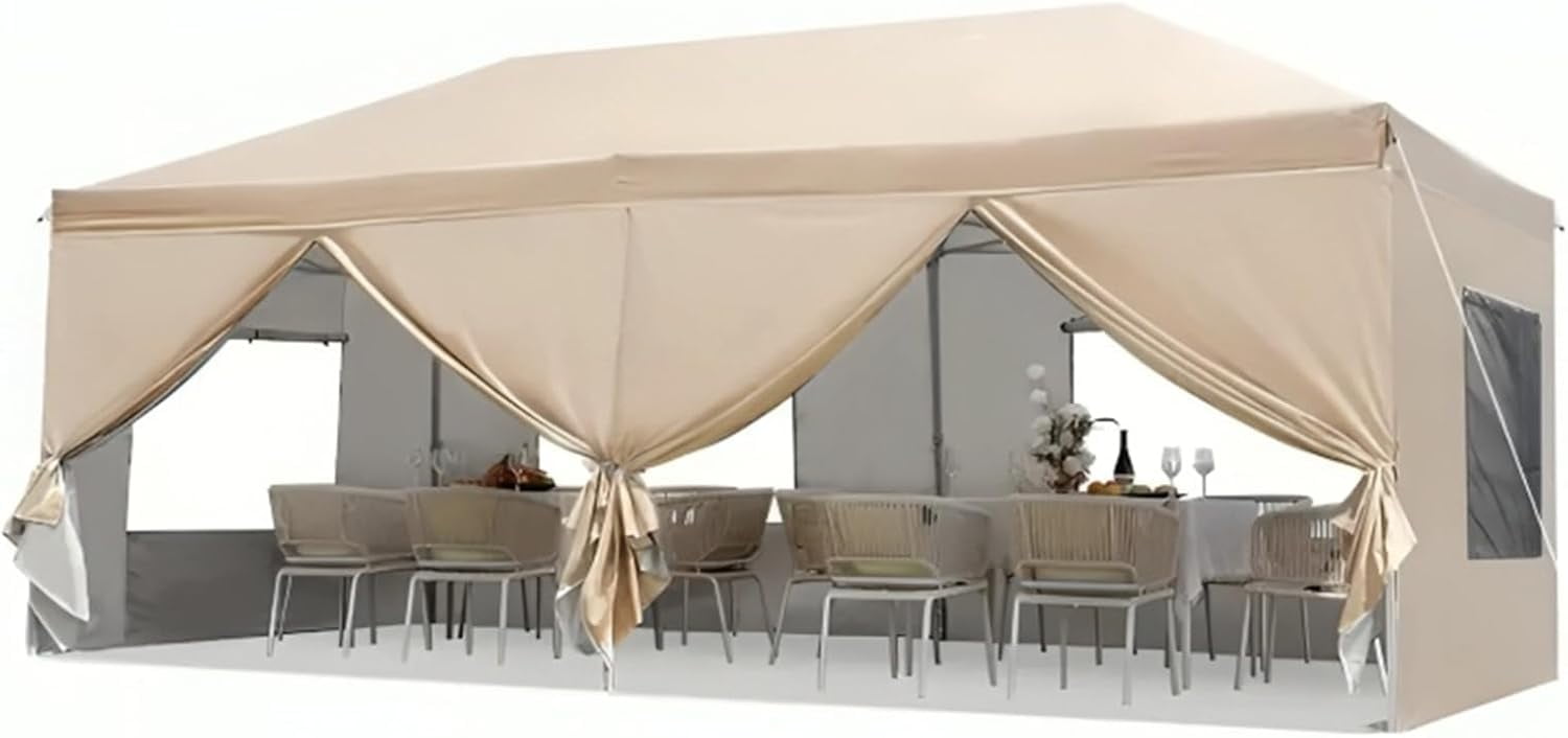 TWISTER.CK 10x20 Pop Up Canopy with 6 Sidewalls, Heavy Duty Outdoor ...