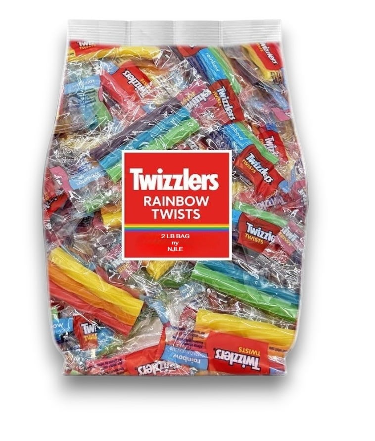 TWIZZLERS-2 Lb Bulk/Bag. Twist Rainbow Candy Fruit Flavored Chews ...