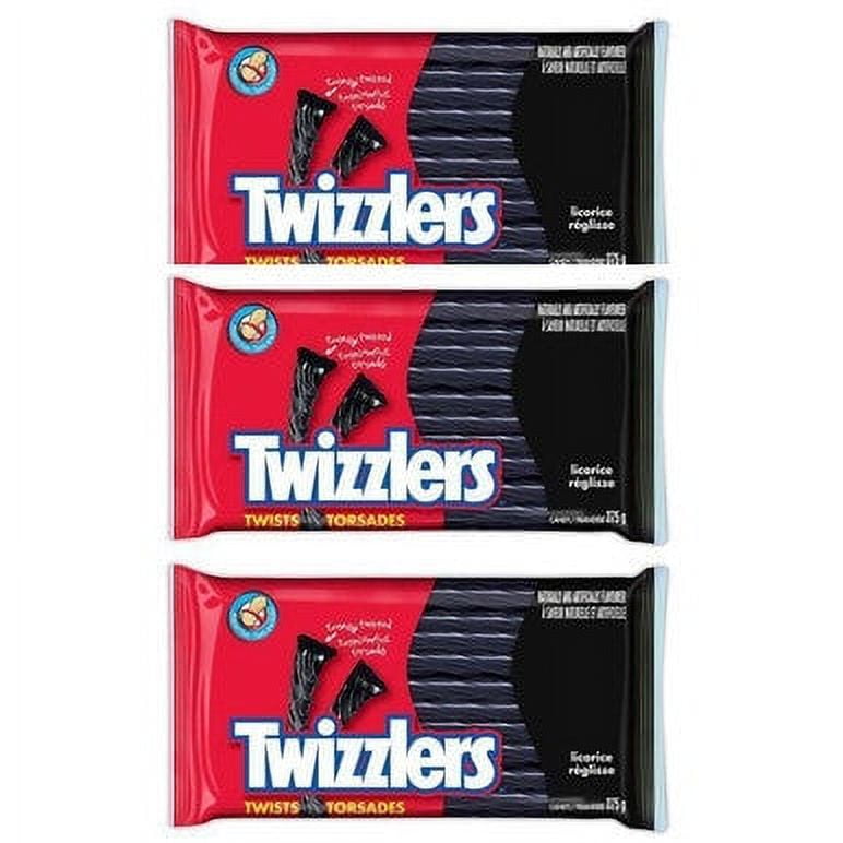 TWIZZLERS Black Licorice Candy, 375g/13.2 oz., per pack, (3 Pack ...