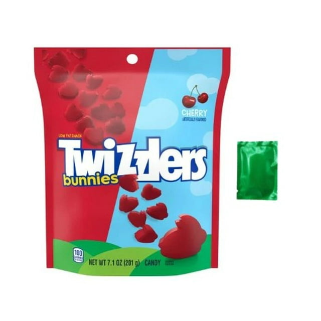 TWIZZLERS Cherry Bunnies Easter Candy – 7.1 oz Bag of Soft & Chewy Cherry-Flavored Licorice ...