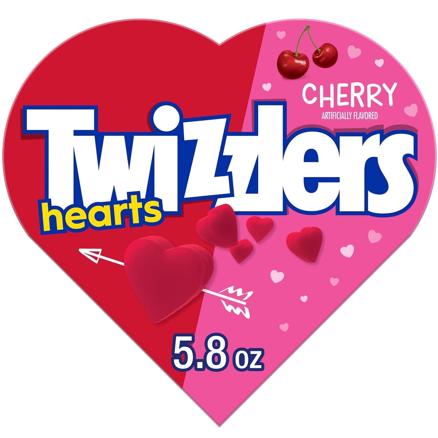 TWIZZLERS Cherry Flavored Hearts Chewy, Valentine's Candy Gift Box, 5.8 ...
