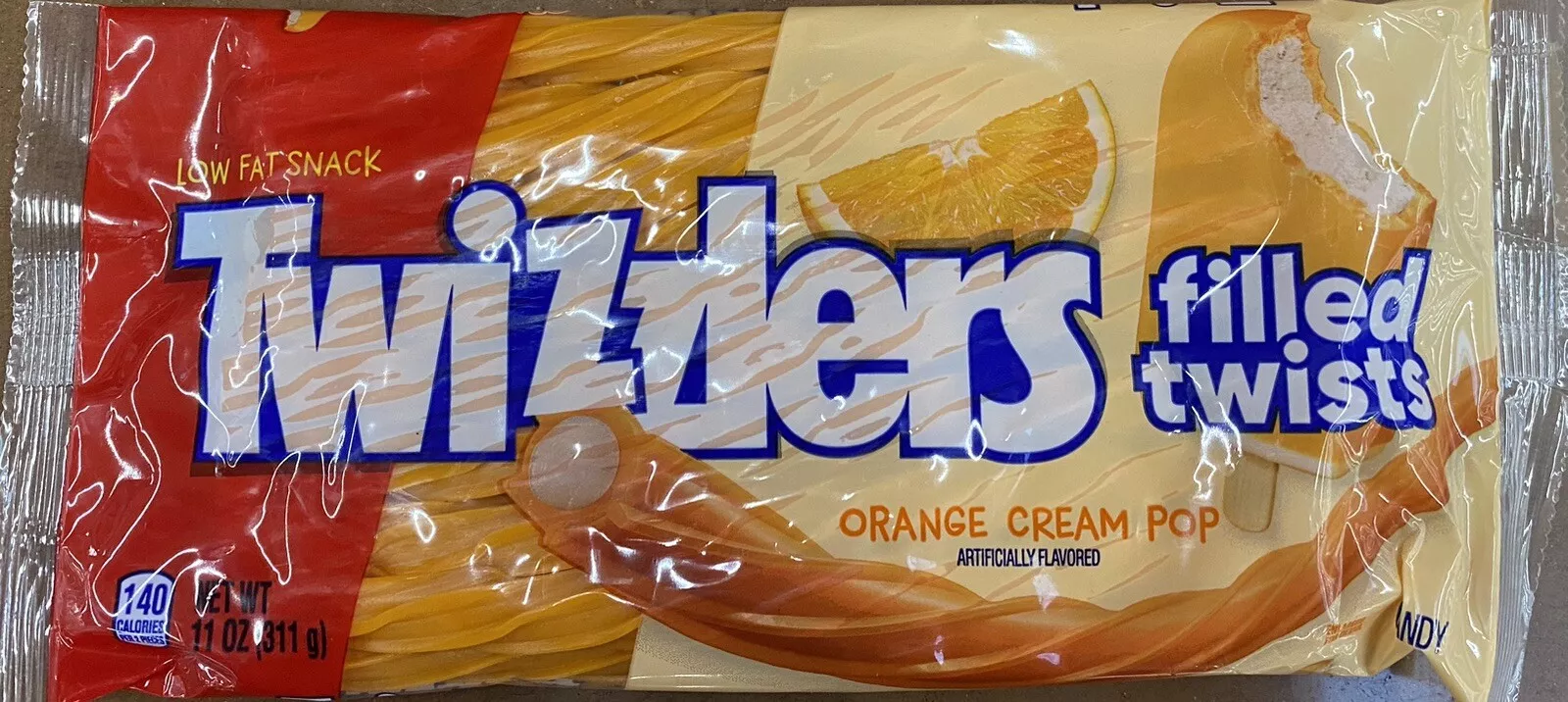 TWIZZLERS FILLED Twists ORANGE CREAM POP Candy Licorice 11 oz Bag ...