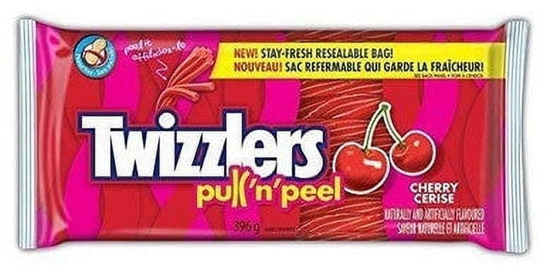 TWIZZLERS Cherry Pull N' Peel Licorice Candy, Low-Fat, Fun Fruity ...