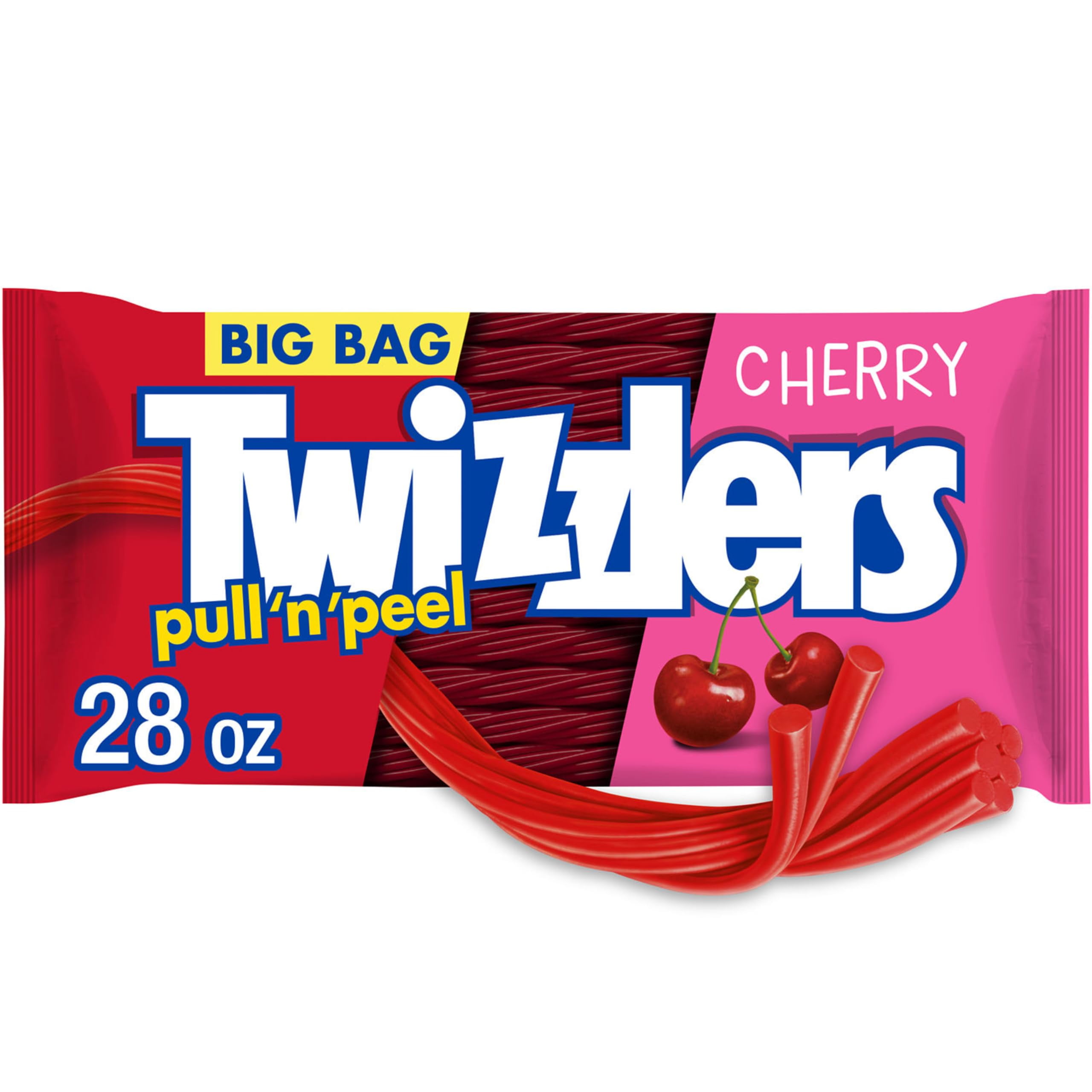 TWIZZLERS TMH1 PULL 'N' PEEL Cherry Flavored Licorice Style, Low Fat ...