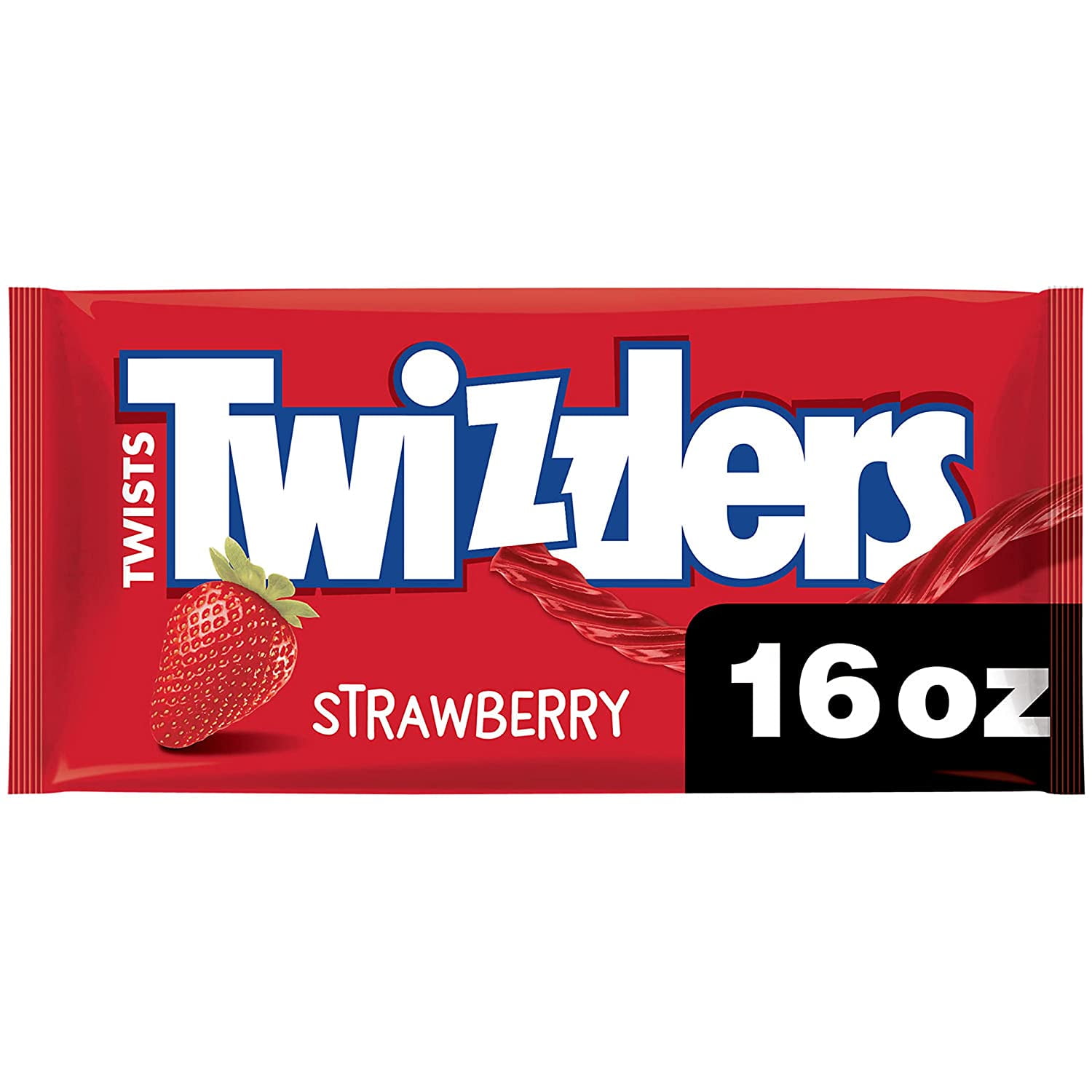 TWIZZLERS Twists Strawberry Flavored Licorice Style, Low Fat Candy Bag ...