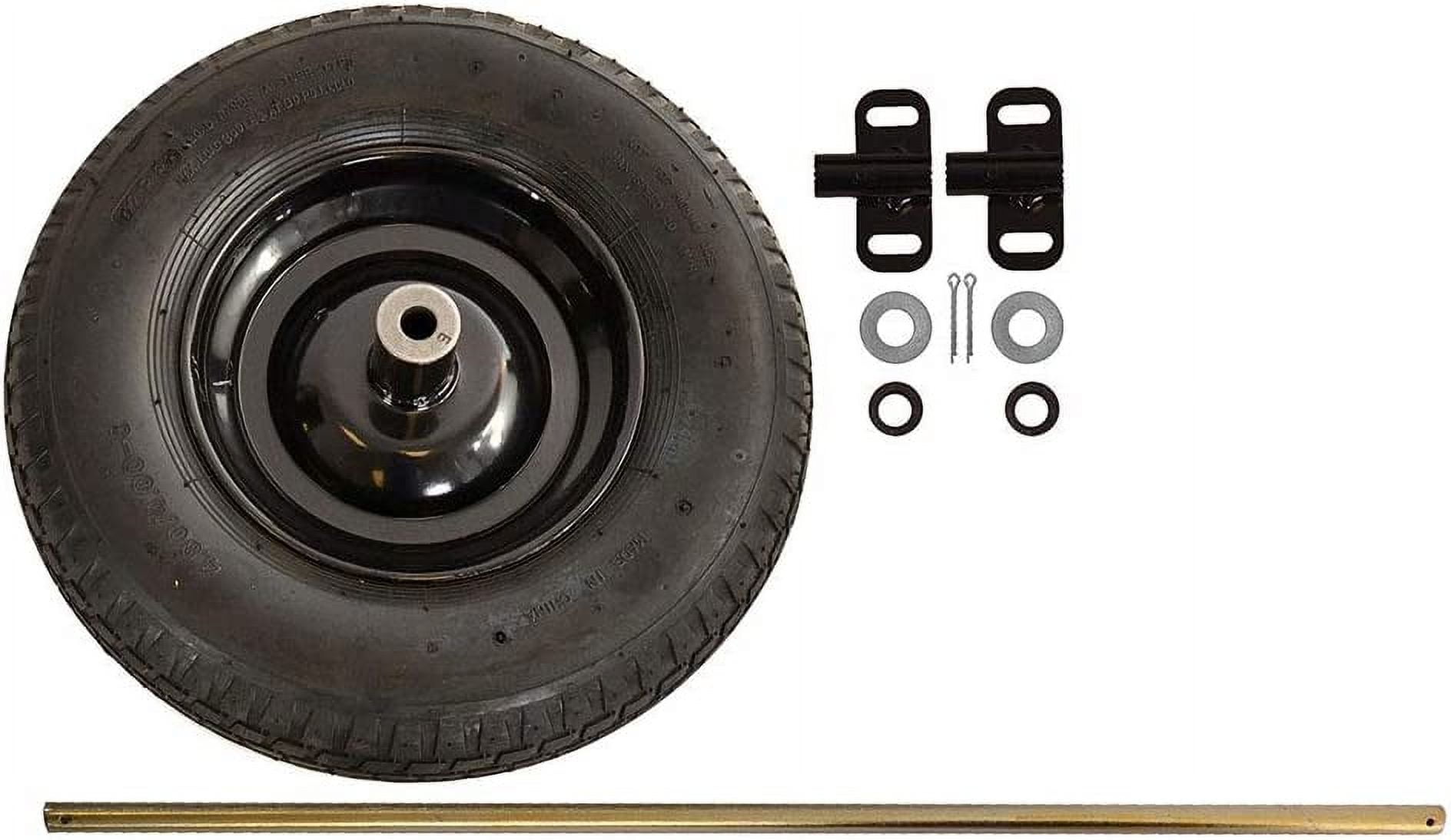 TWKT Black Wheelbarrow Two-Wheel Conversion Kit – Single to Dual Wheel ...