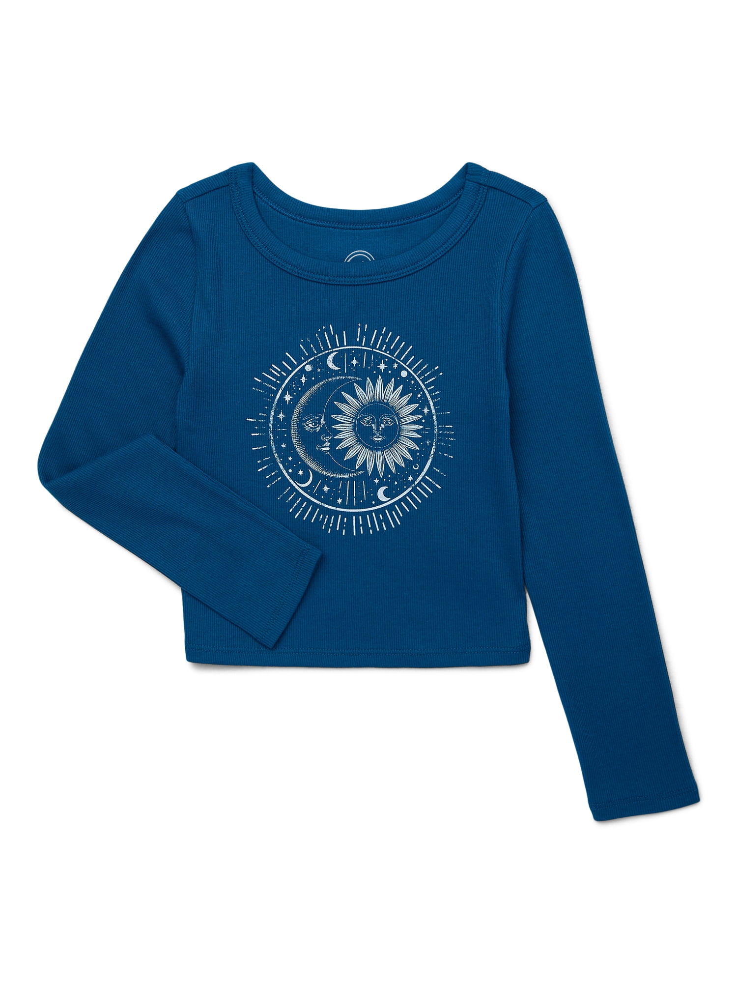 Wonder Nation Tween Girls Crew Neck Graphic Tee with Long Sleeves ...