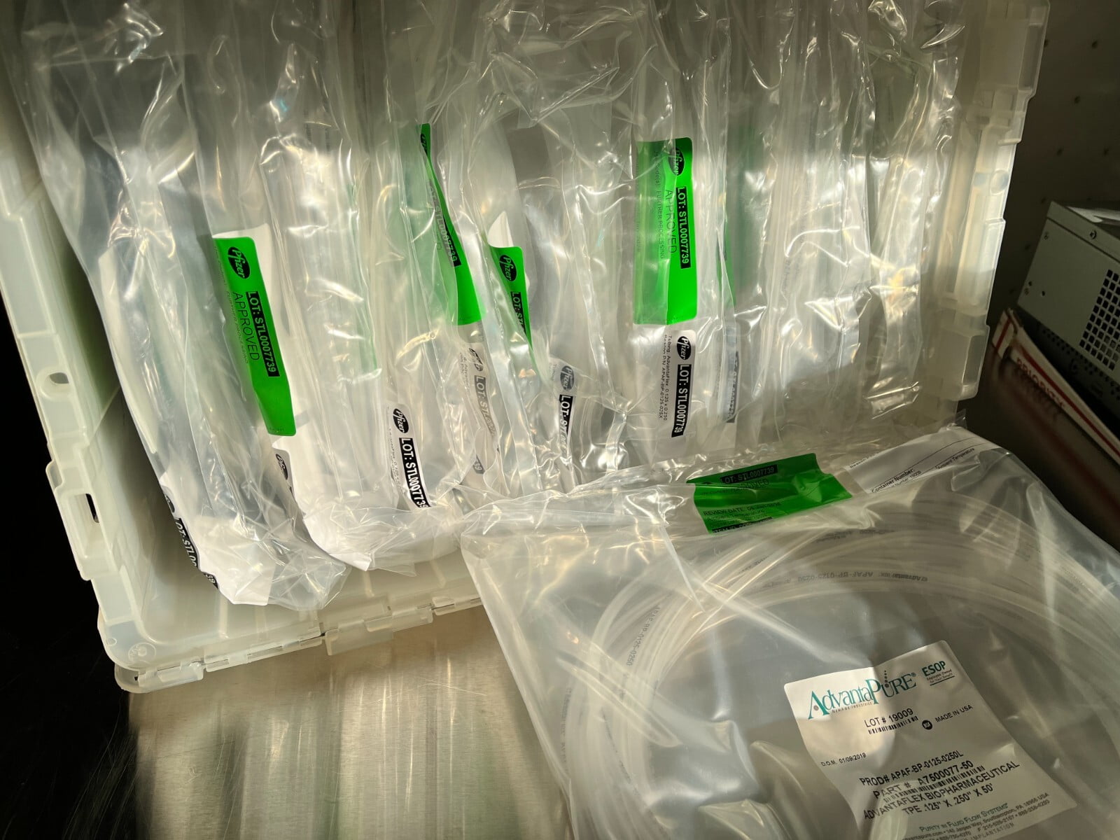 TWO 50' BAGS of AdvantaFlex AdvantaPure APAF-BP-0125-0250L tubing ...