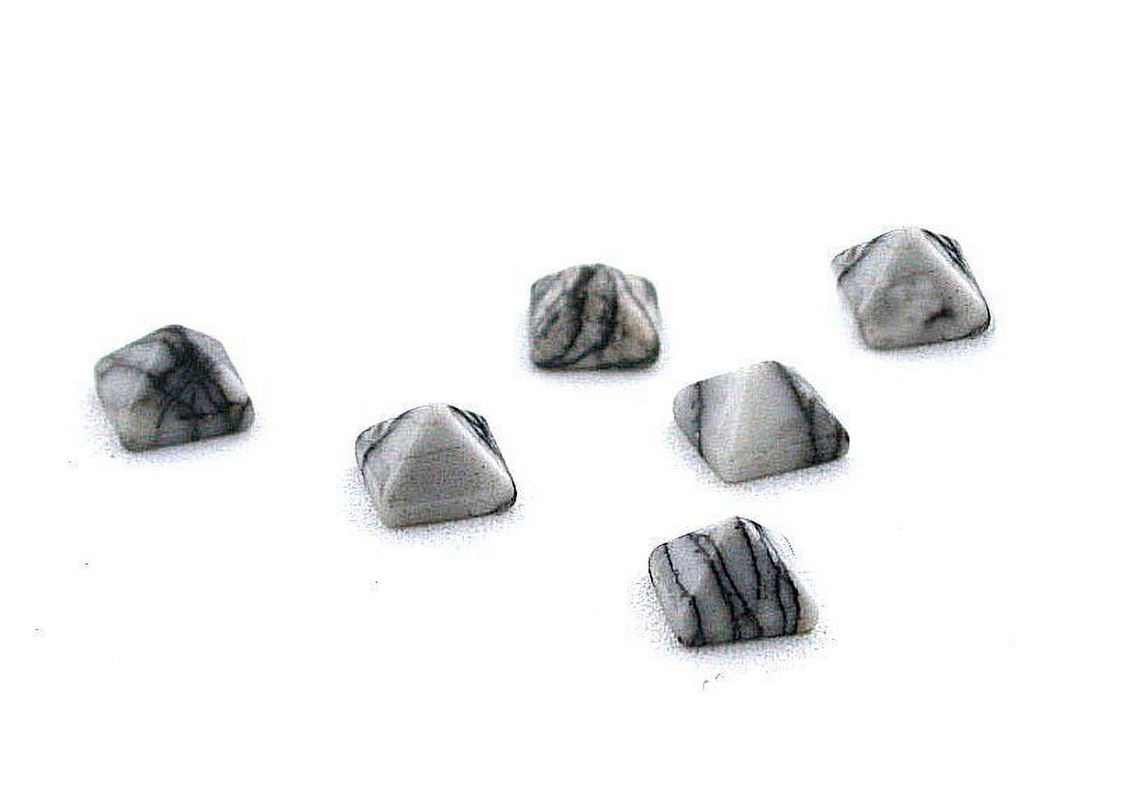 TWO 6mm Matrix Jasper Square Pyramid Cab Cabochon Gem Stone Gemstone ...