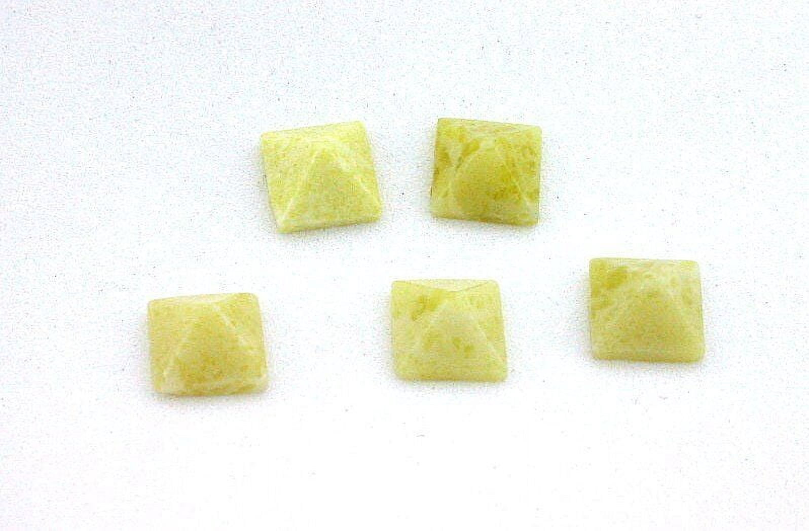 TWO 8mm Pineapple Jasper Square Pyramid Cab Cabochon Gem Stone Gemstone ...
