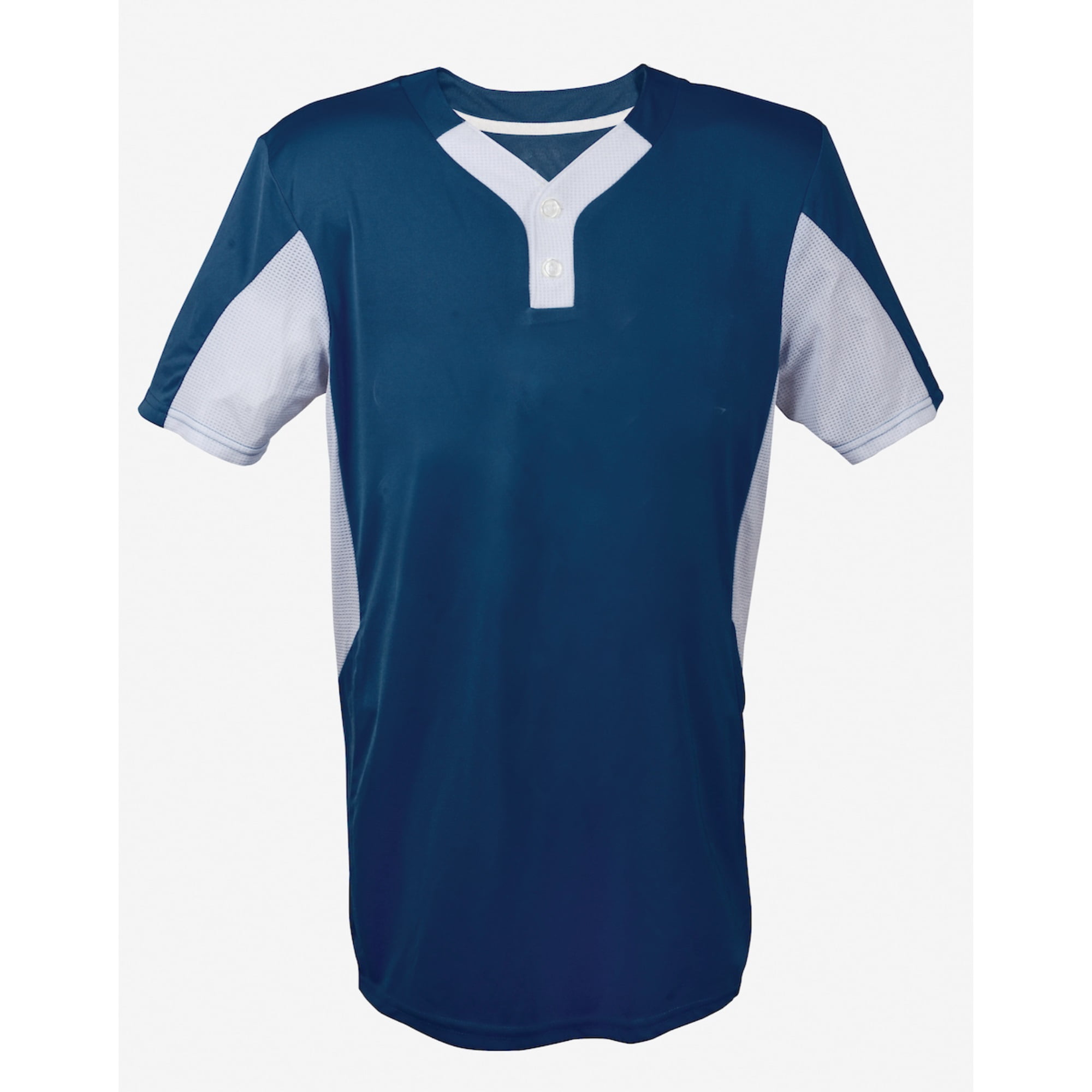 TWO BUTTON JERSEY-YOUTH-XLARGE-NAVY/WHITE - Walmart.com