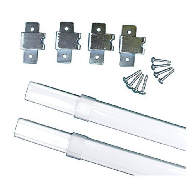 "Kirsch Flat Sash Rods for Top & Bottom Doors, Sidelights, Curtain ...
