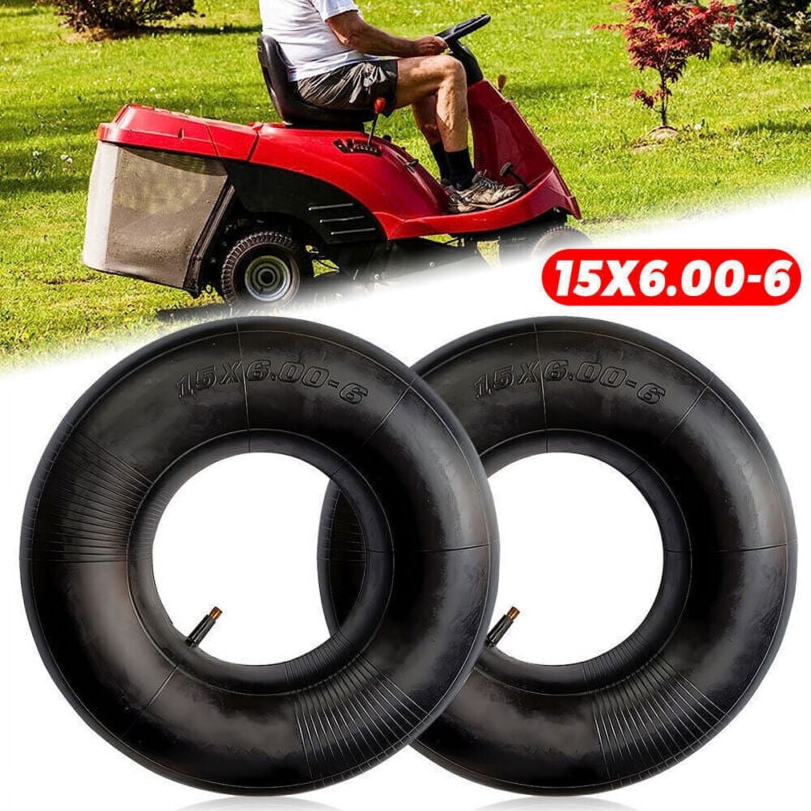 TWO New 15x6.00-6 Front Lawn Mower Tire Inner Tubes TR13 stem 15x6.00-6 ...
