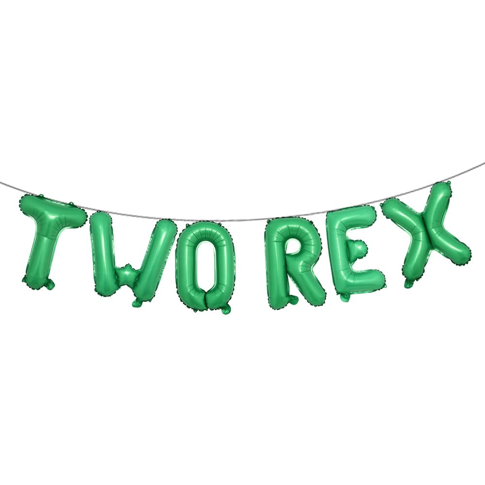 TWO REX DinosaurTRDN 2nd Birthday Party Decorations - Letter Balloons ...