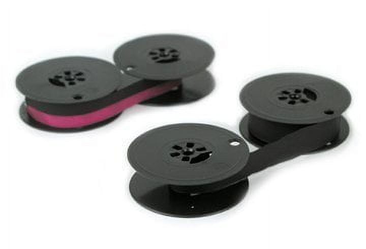 TWO Universal Typewriter Ribbons1 Black & 1 Black/Red Combo twin spool ...