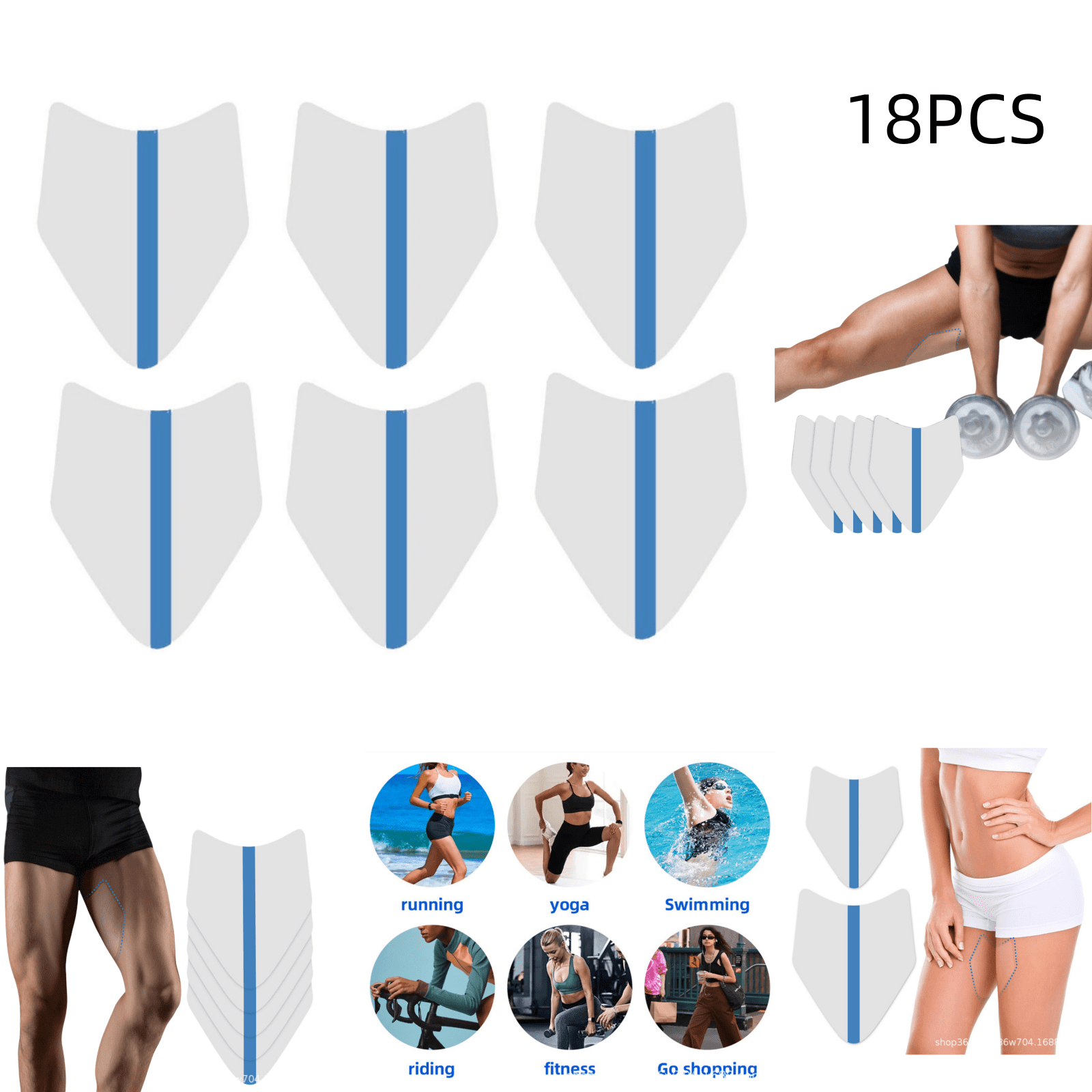 TWOCOOL Inner Thigh Anti-friction Stickers - Women's Thigh Root ...