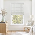 TWOPAGES 34"x60" Jacquard Cordless Linen Blend Roman Shade Light ...