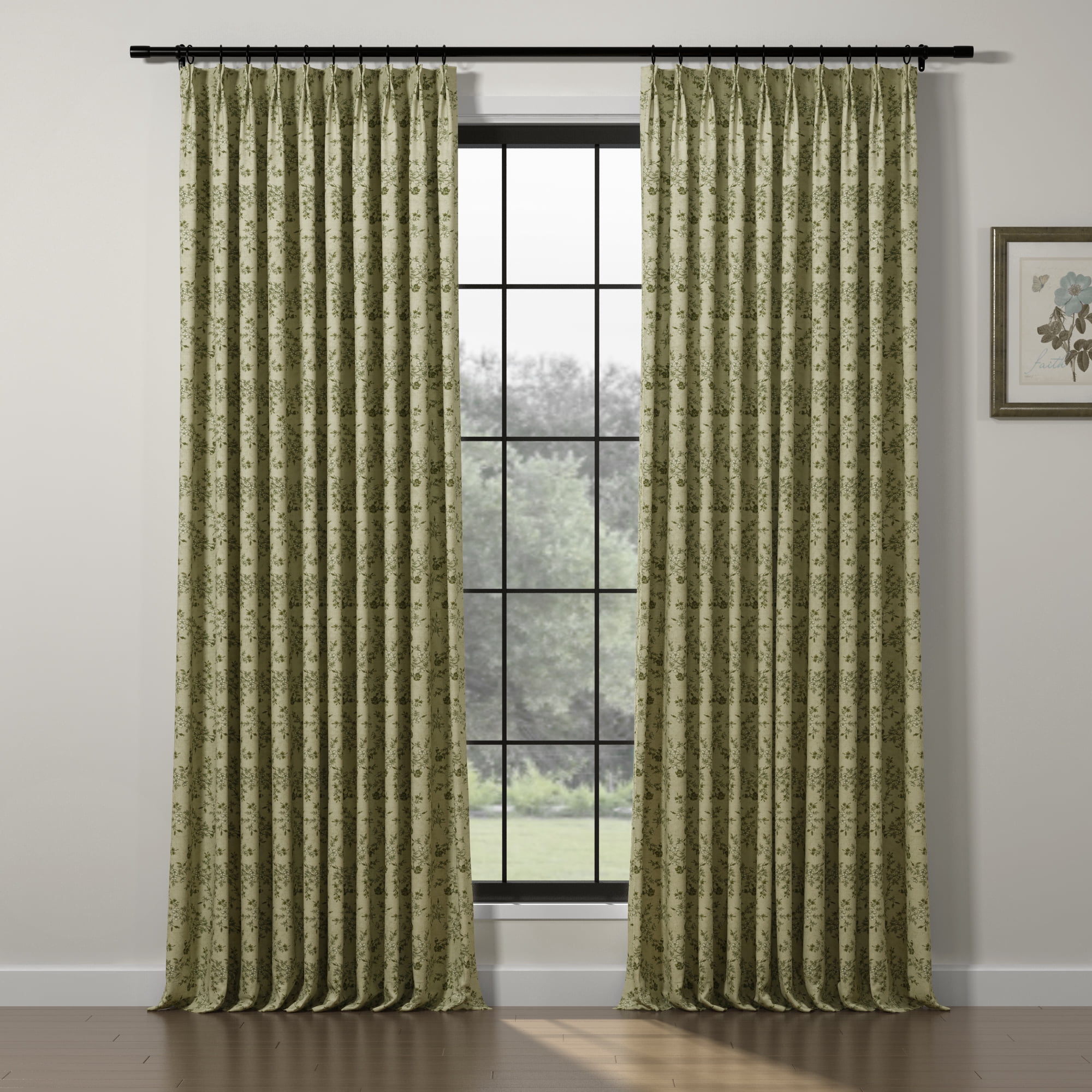TWOPAGES 52 X 84 Inches Long Drape 1 Panel Light Filtering Pinch ...