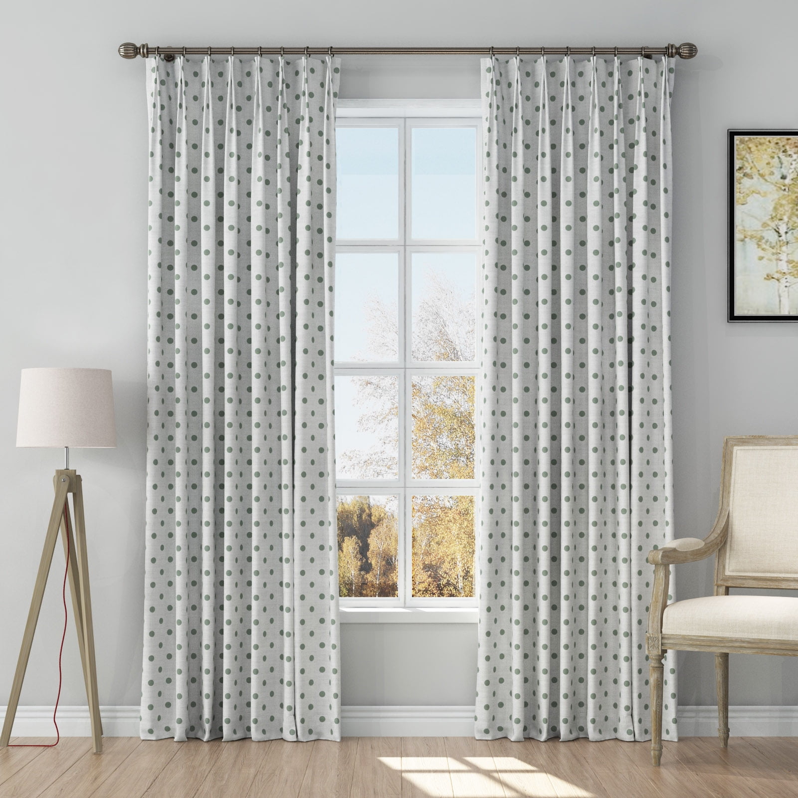 TWOPAGES Pinch Pleat Curtain 84 X 84 Inches Long Drapery 1 Panel Light ...