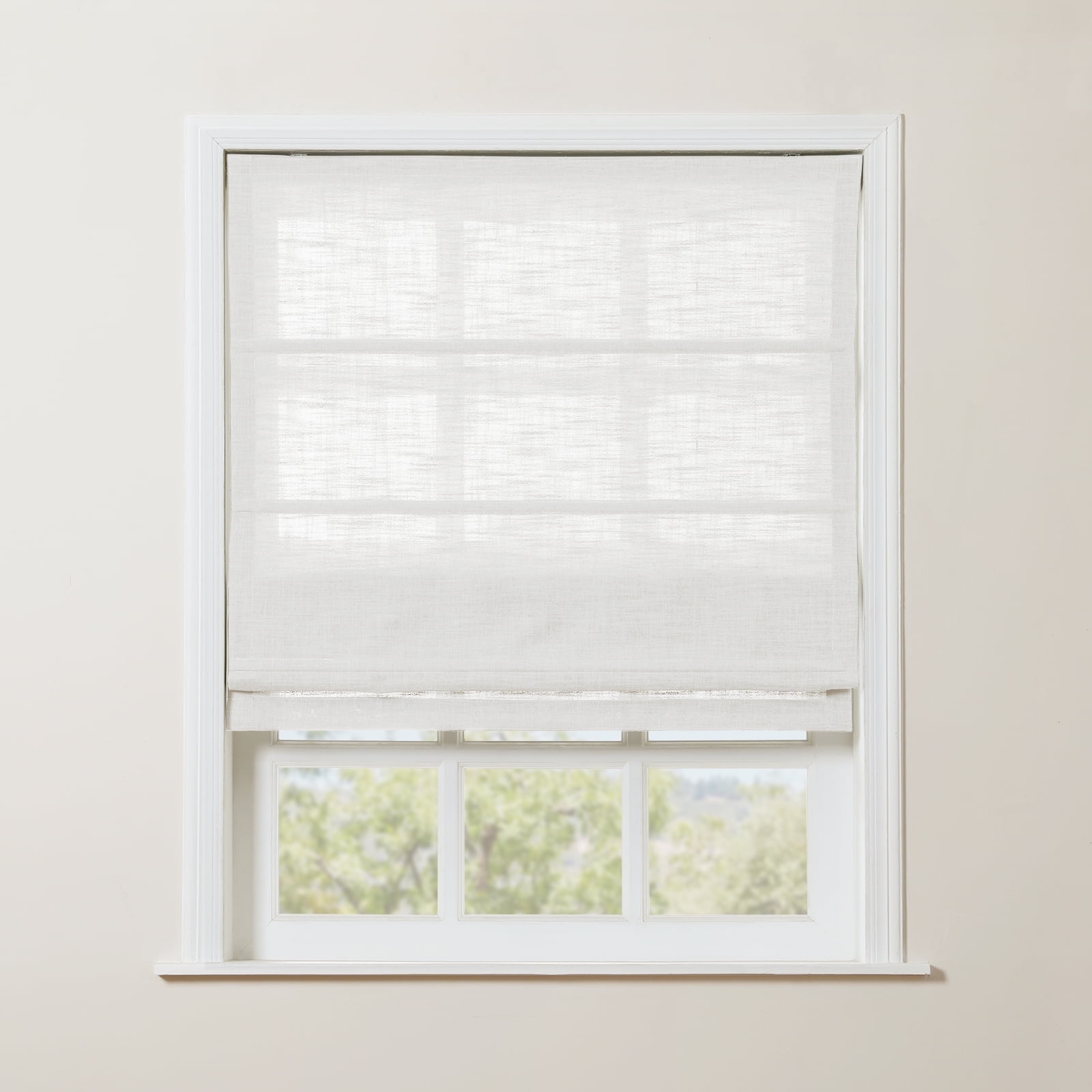 TWOPAGES Roman Blinds Cordless Linen Blend Window Treatment for Bedroom ...
