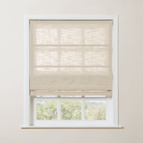 TWOPAGES Roman Shade Blinds Polyester Linen Light Filtering Shades for ...
