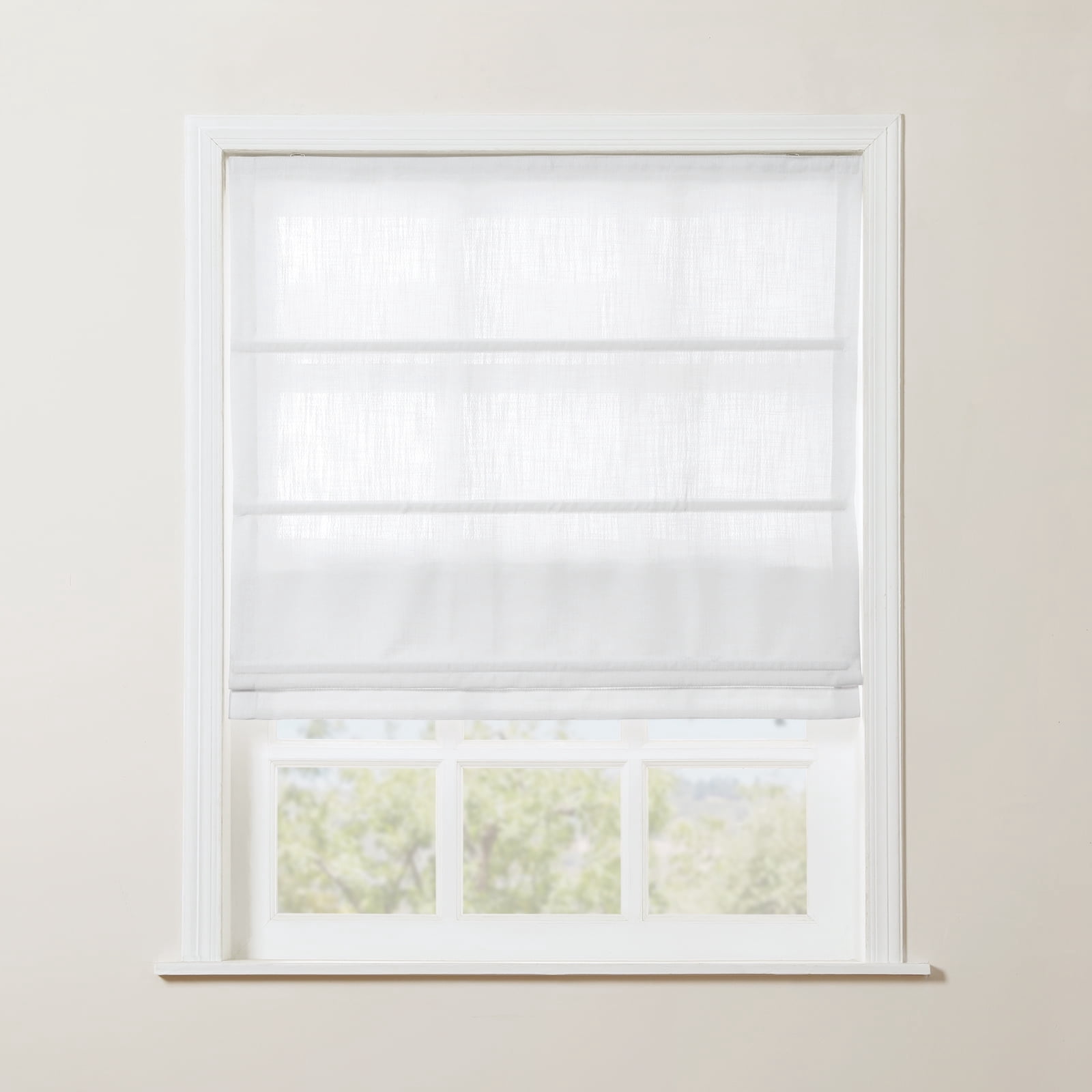 TWOPAGES Roman Shade Blinds Polyester Linen Light Filtering Shades for ...