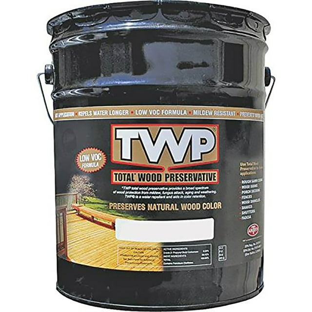 TWP 1516 Rustic Oak 5-Gallon Low Voc Preservative Stain for Wood ...